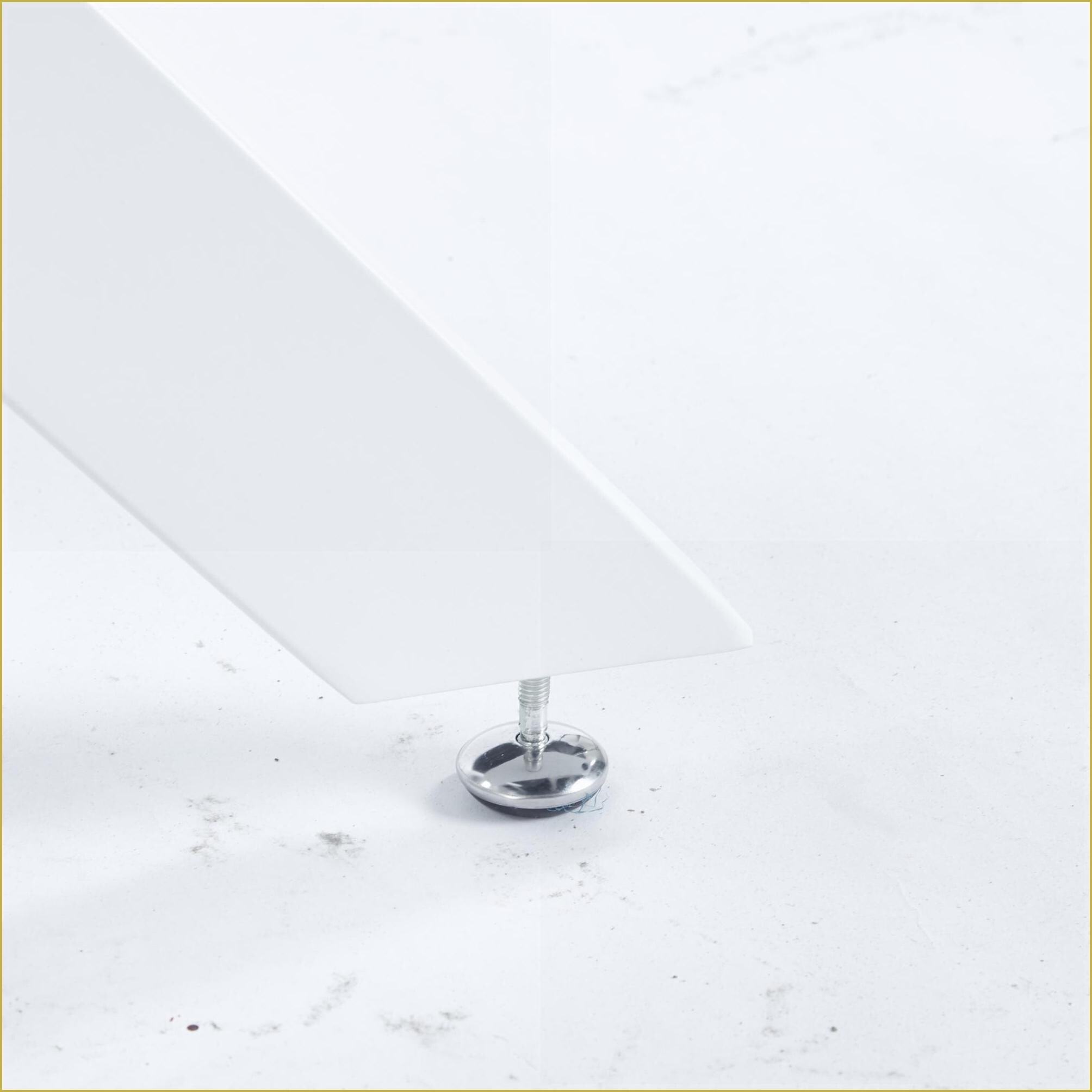 Watnature Modern Tempered Glass Coffee Table with White Cross Metal ...