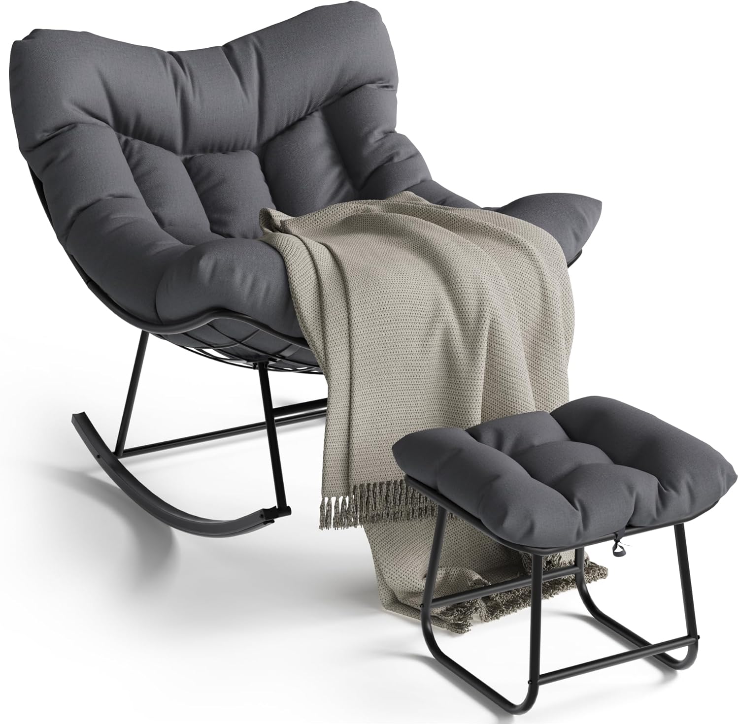 Garvee Oversized Lounge Chair with Footrest 350 LB Weight Capacity Full ...