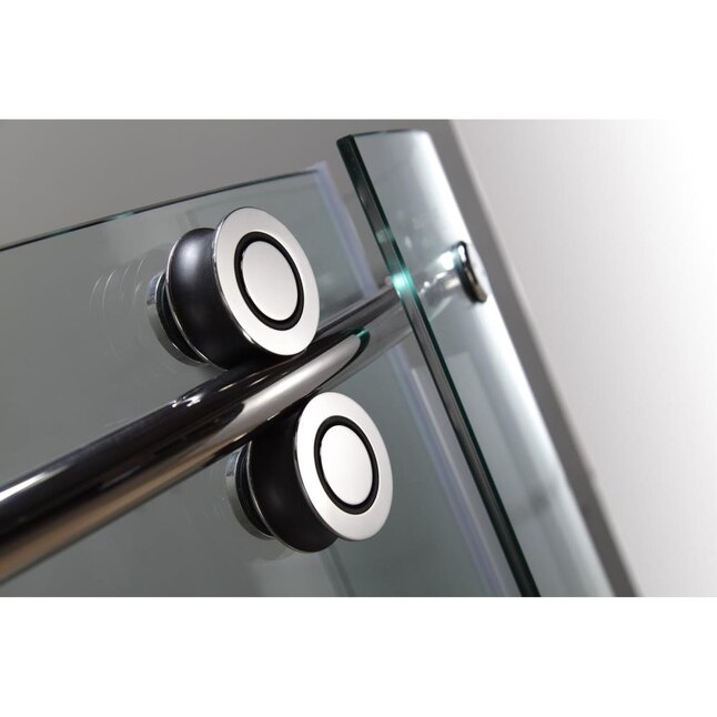 Aston Orbitus Chrome 40 In X 75 In Frameless Sliding Shower Door At