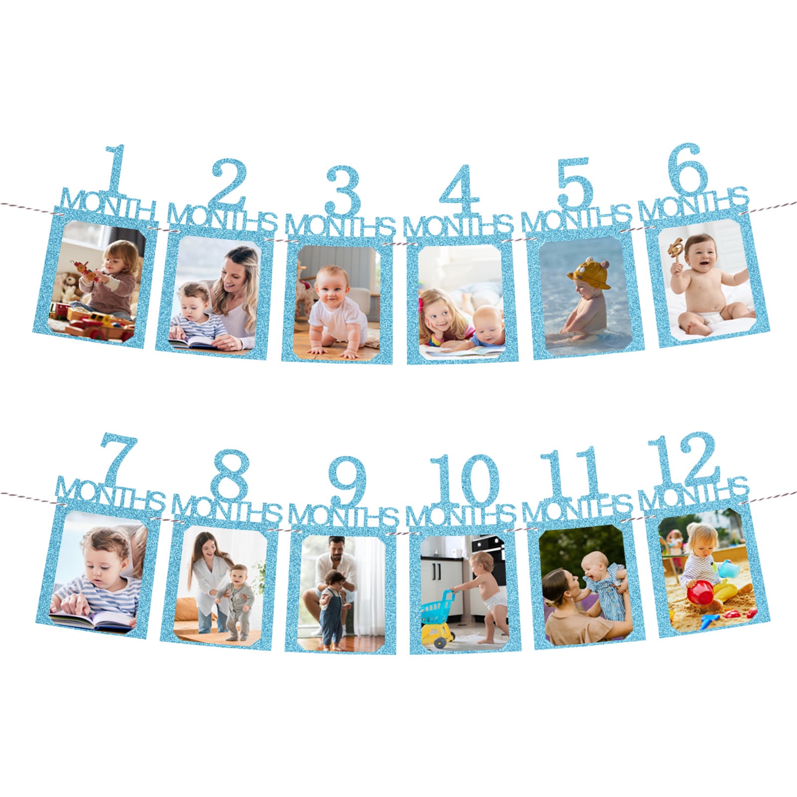 Unique Bargains 1st Birthday Photo Banner From 1 To 12 Months First ...