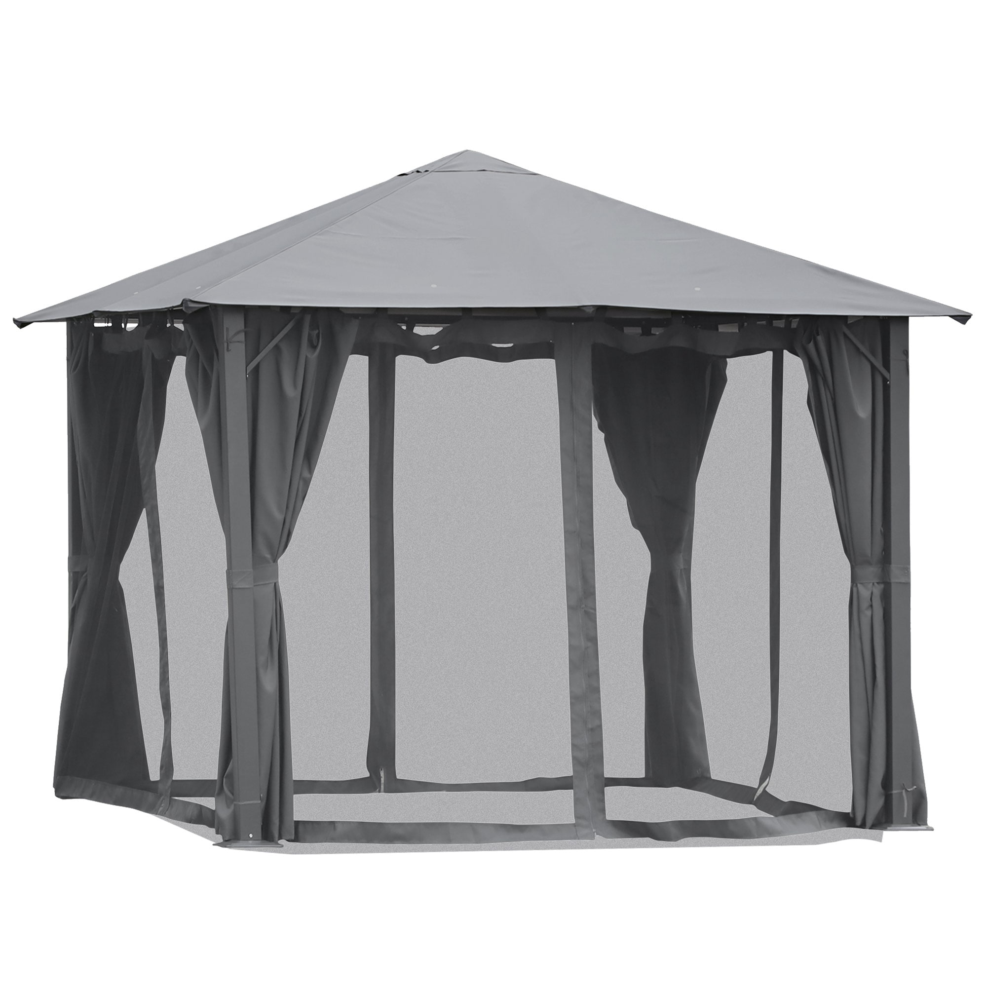 LUXEYARD 10ft x 10ft Patio Gazebo Outdoor Gazebo Canopy Shelter with ...