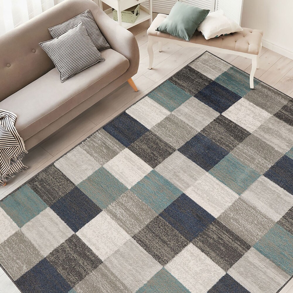 Superior 4 X 6 (ft) Rivulet Indoor Geometric Mid-century Modern Area ...