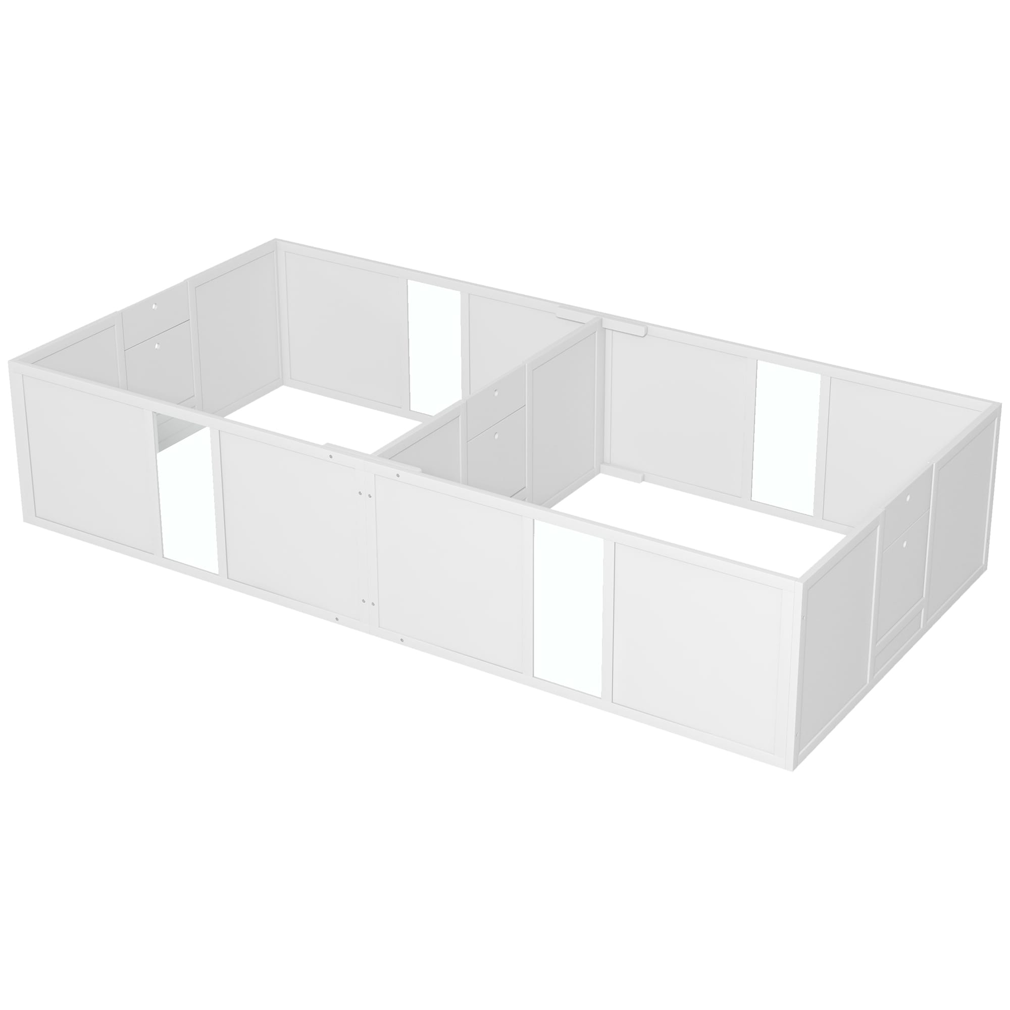 Vynxaria 19in H x 96in W x 47in D SafeNest Dog Whelping Box White 1 ...