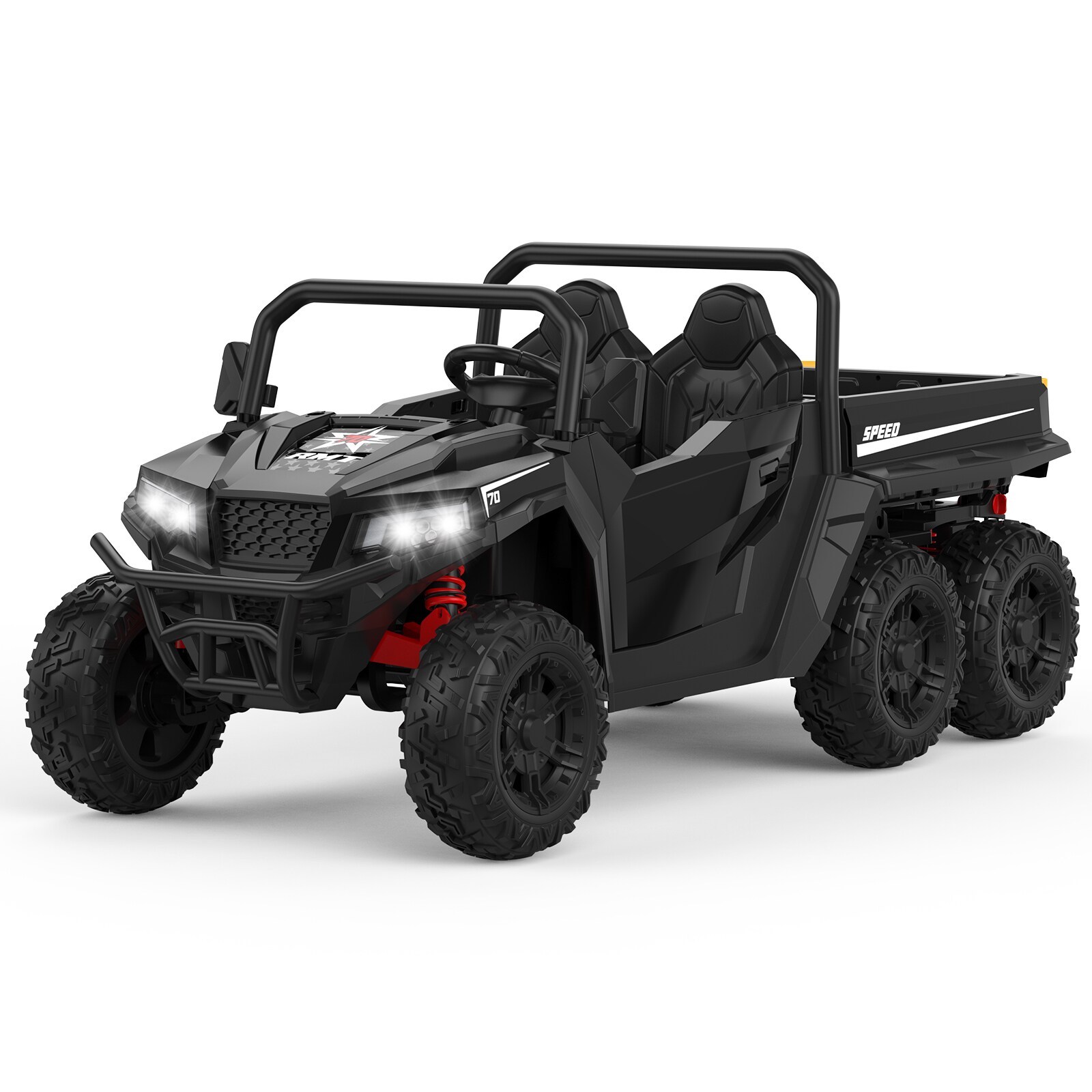 Garvee 24V 4WD 6 Wheel Ride On Dump Truck for Kids/ 2 Seater/ 4×200W ...