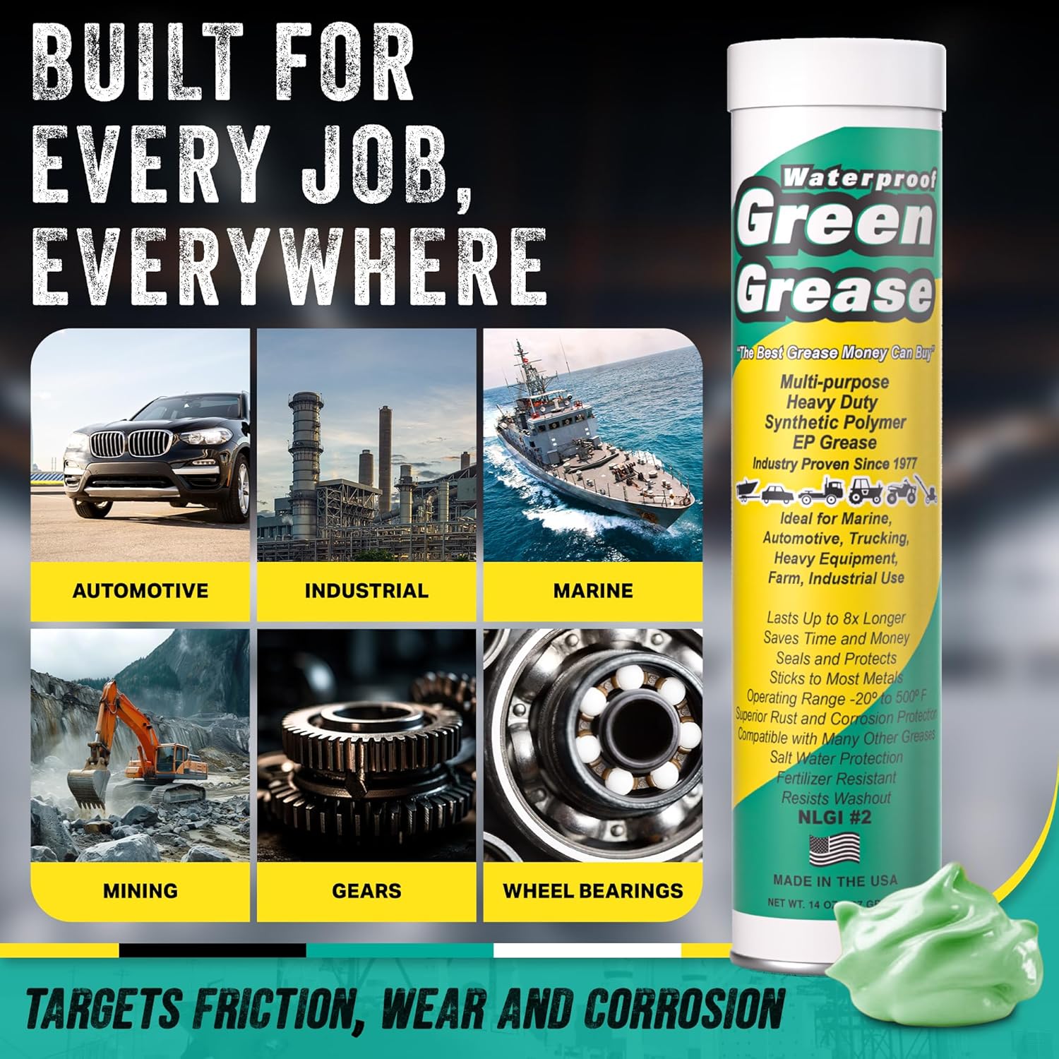 Waterproof Green Grease 14 Ounce(s) synthetic polymer grease in the ...