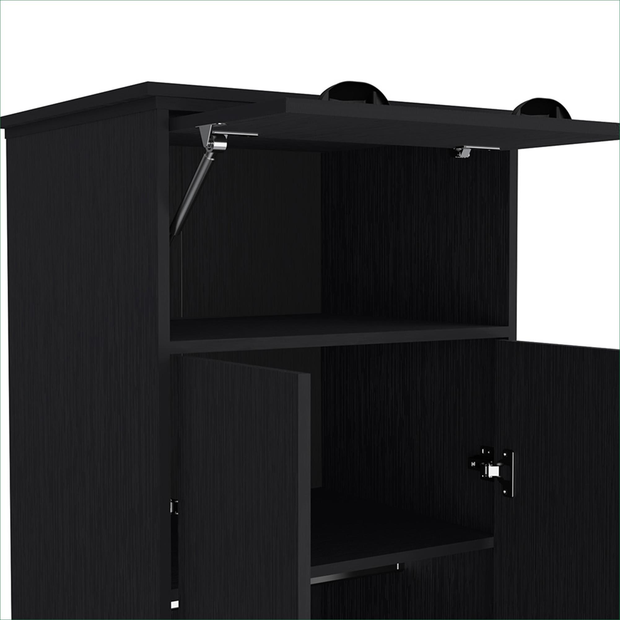 Watnature Classic black particle board armoire wardrobe for bedroom ...