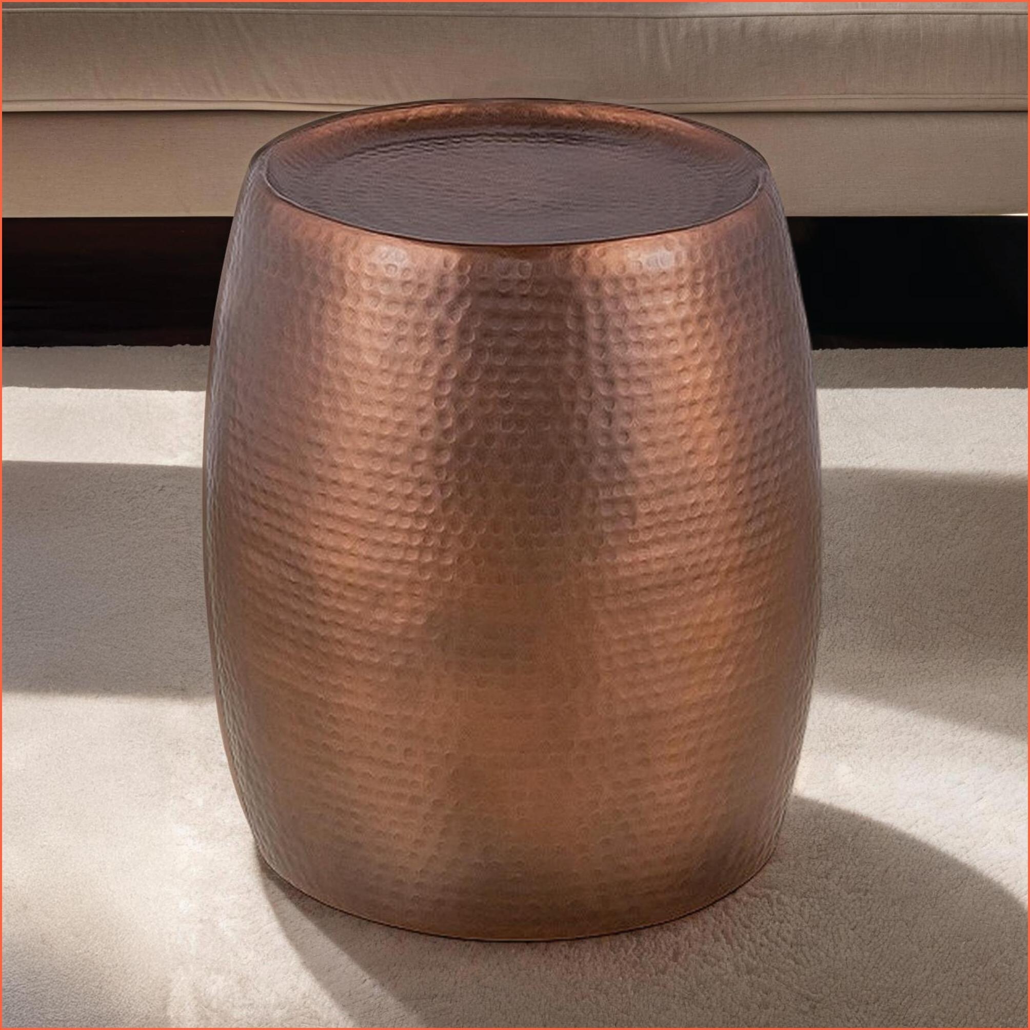 Watnature Modern Hand Hammered Antique Copper Aluminum Coffee amp End ...