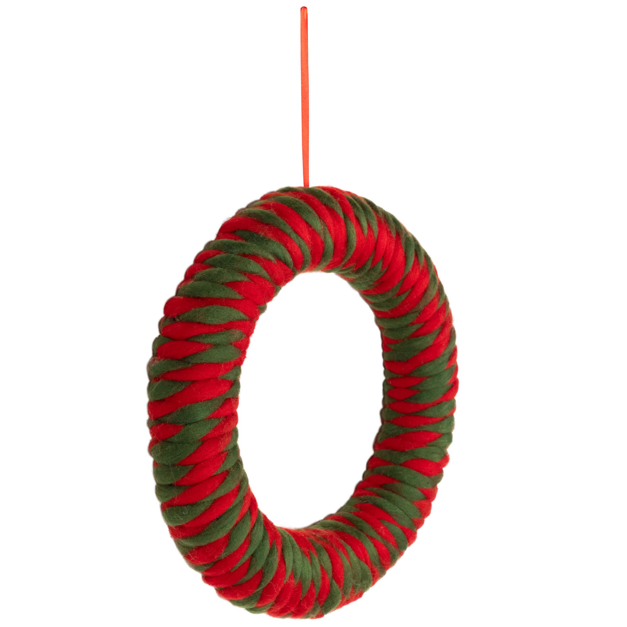 Northlight Twisted Yarn Plush Small Artificial Christmas Wreath - 13.5 ...