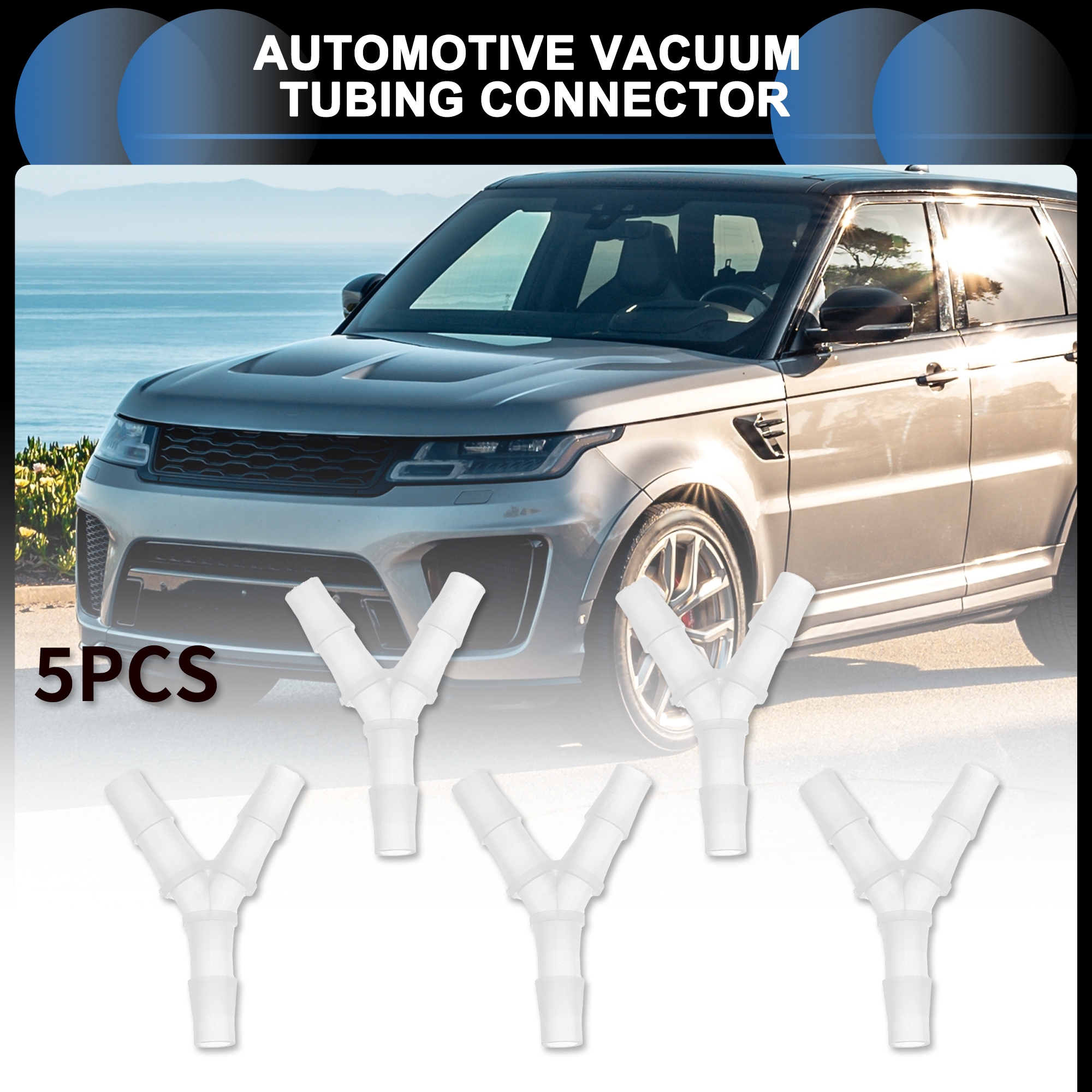 Unique Bargains 5pcs Automotive Vacuum Tubing Connector 3/8-Inch Car Y ...