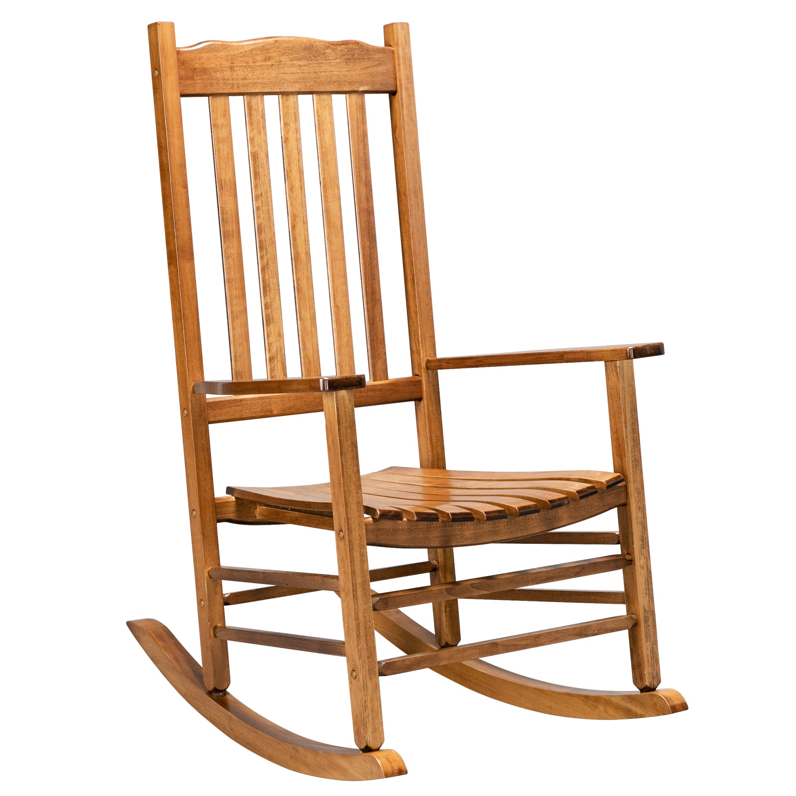 Winado White Wood Frame Rocking Chair with Solid Seat in the Patio ...
