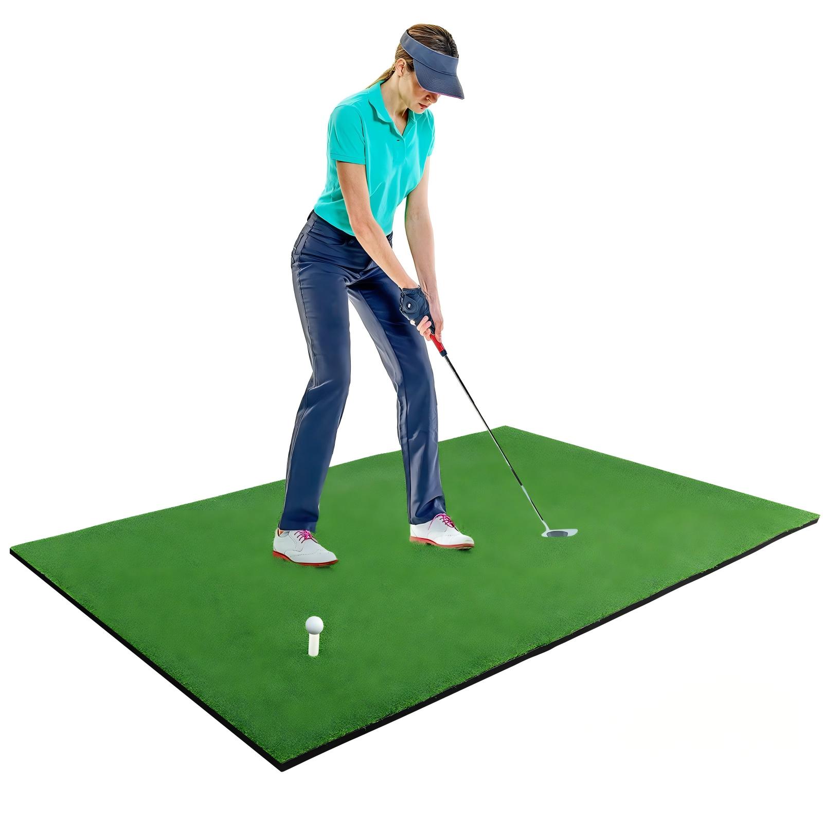 Huluwat 3 4/5' x 5' Artificial Turf Golf Hitting Mat for Indoor and ...