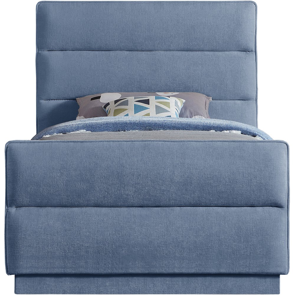 Meridian Paxton Light Blue Chenille Fabric Twin Bed in the Beds ...
