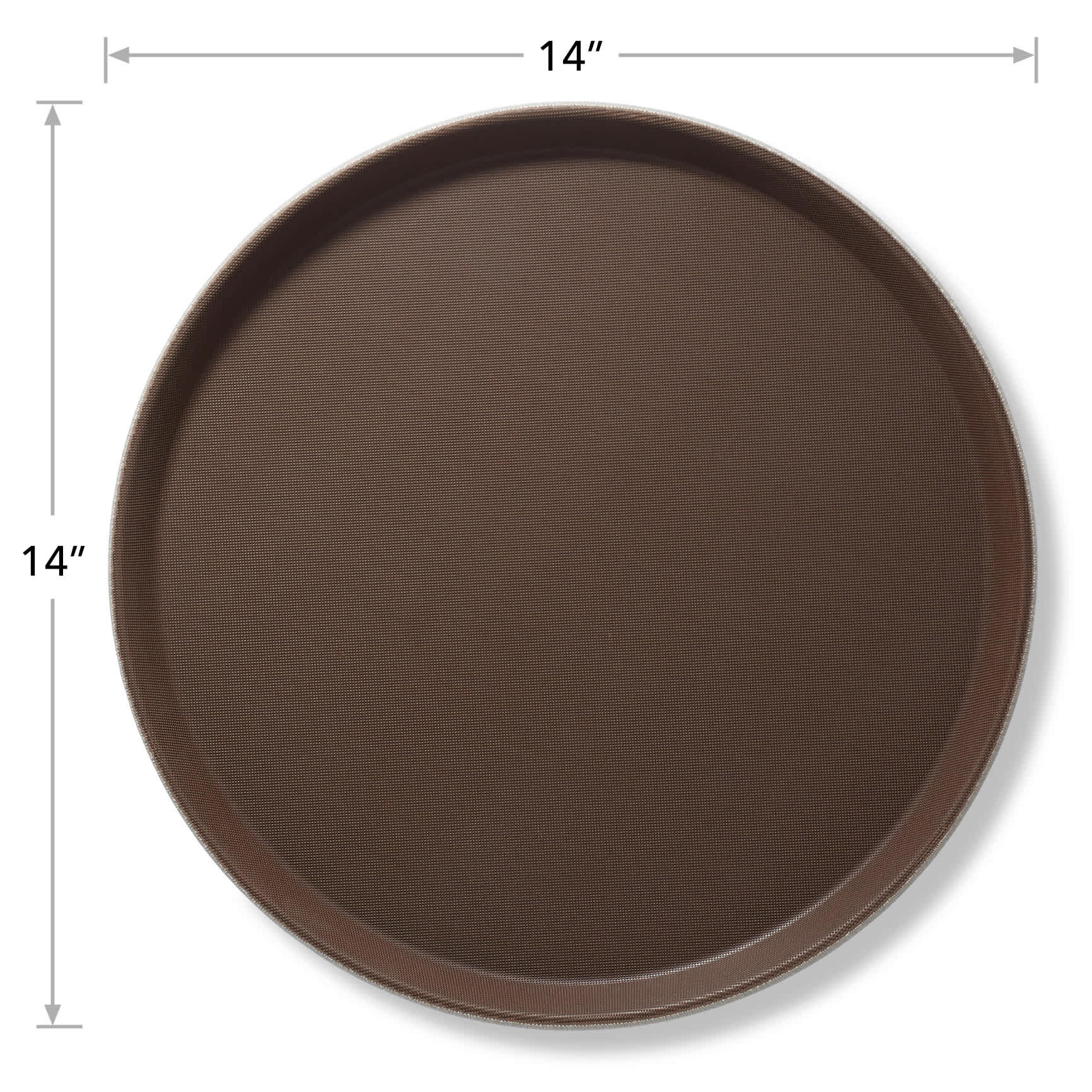 Jubilee (Set of 2) Round 14-in Non-Slip Serving Trays - Brown - NSF in ...