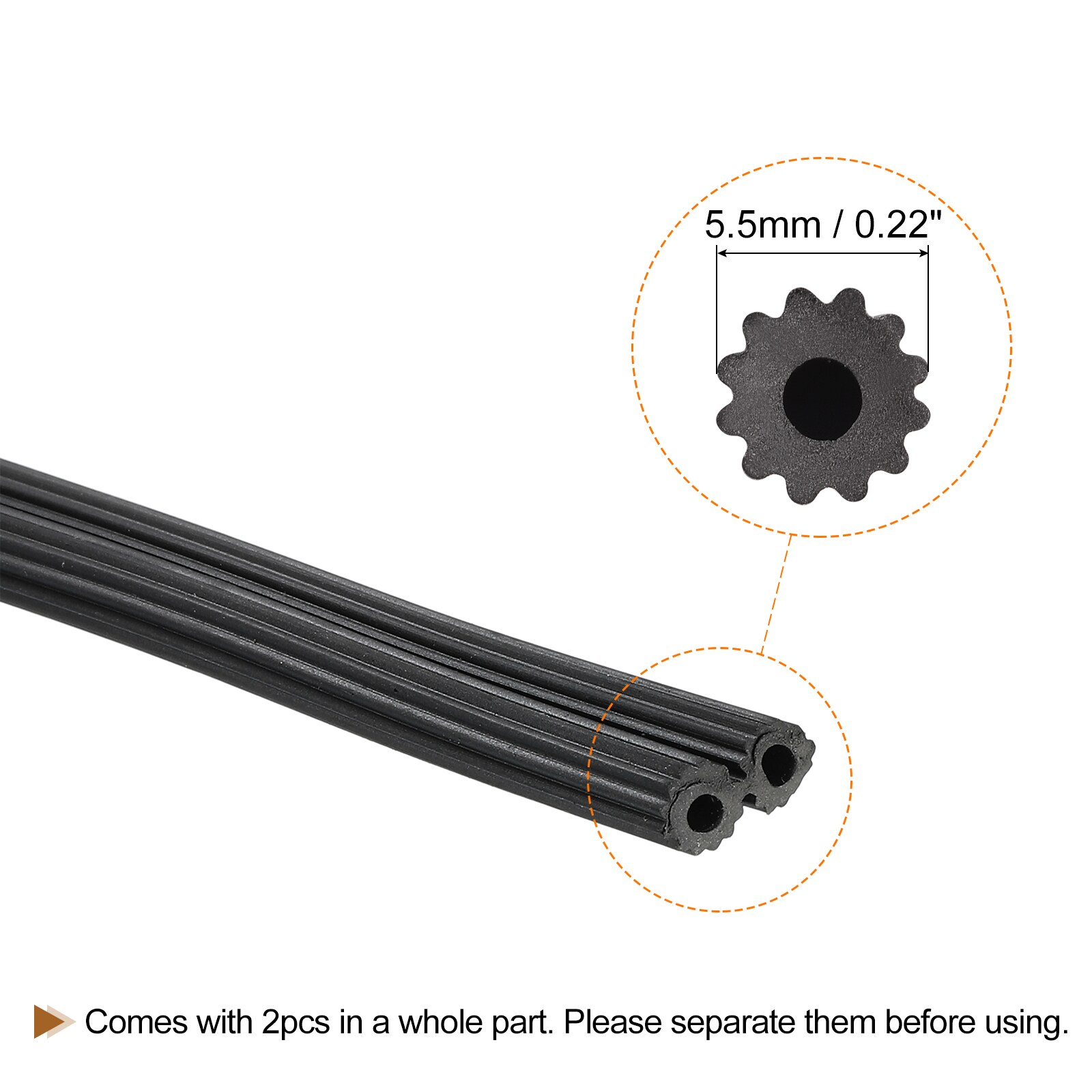 Unique Bargains Screen Spline 15M/49.21Ft Rubber Sealing Strip Window ...