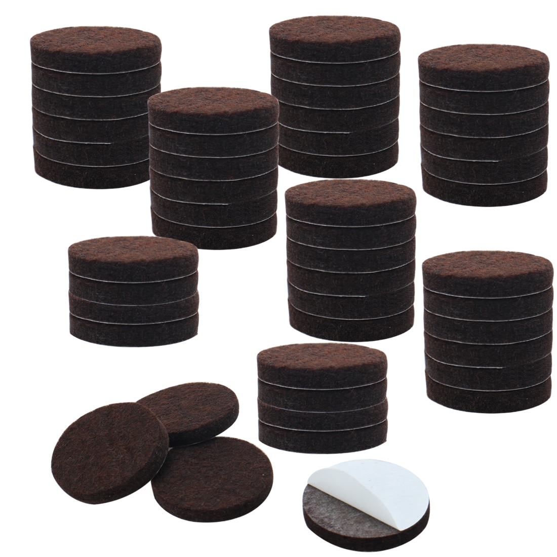 Unique Bargains 50pcs Furniture Pads Round 1-Inch Dia Self-stick Non ...