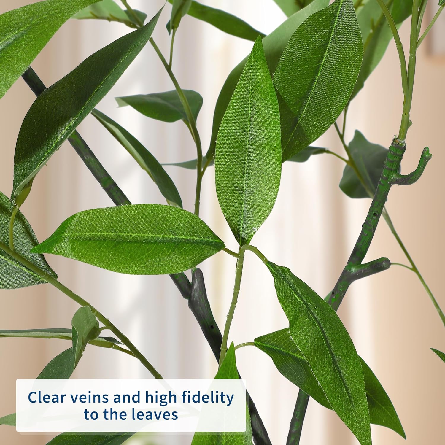 Qeetex 6 FT Artificial Eucalyptus Tree Tall Faux Eucalyptus Plant with ...