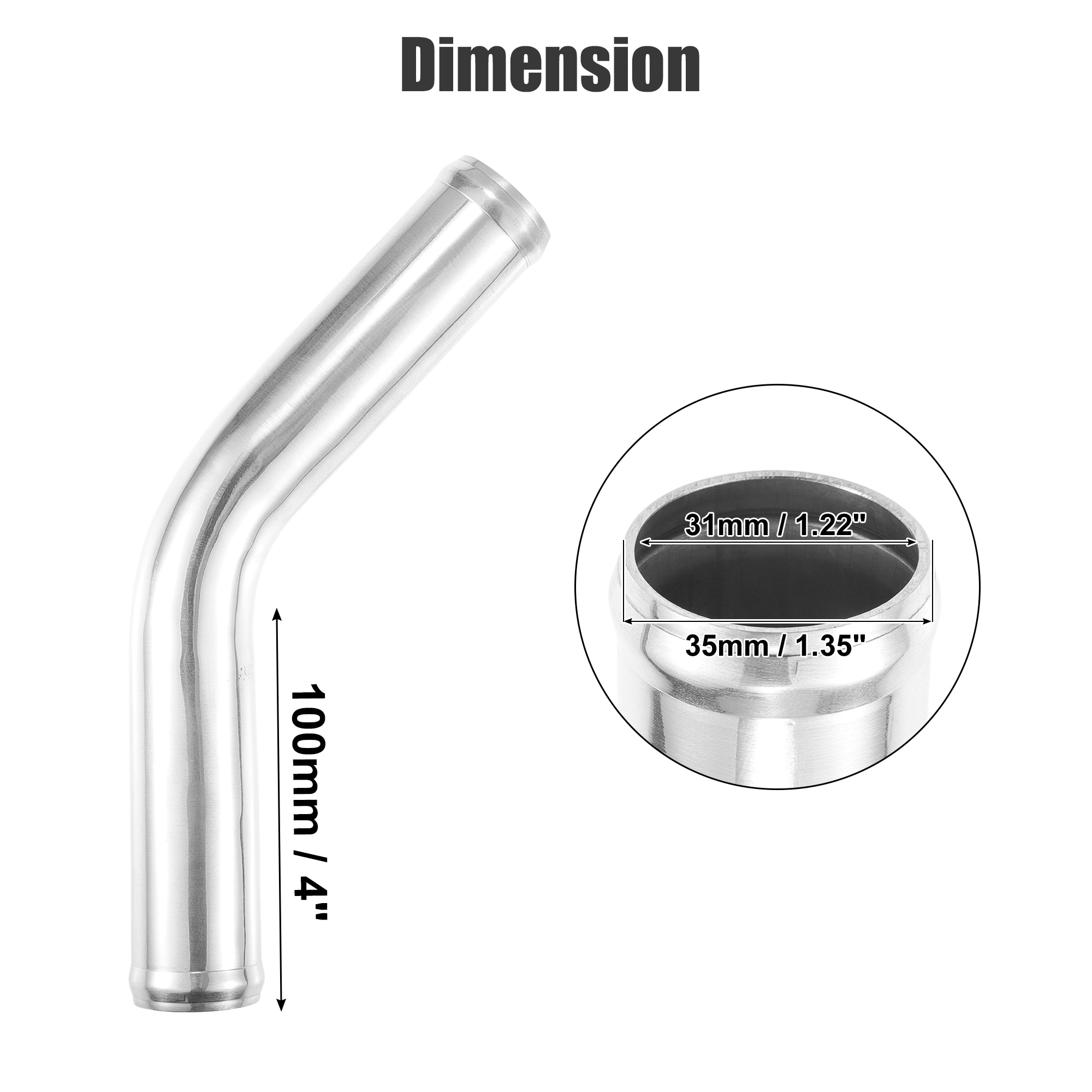Unique Bargains 35mm 1.35 Inch OD 4 Inch 100mm Leg Length Universal Car ...