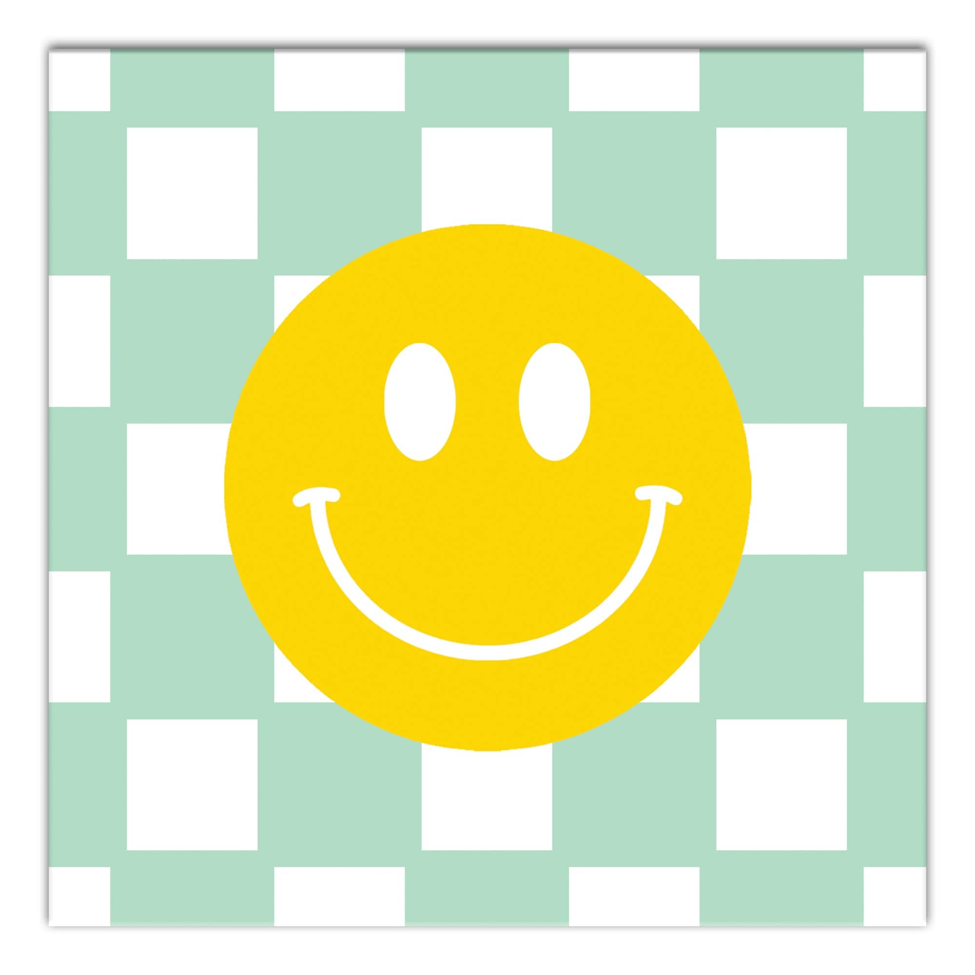 Creative Products Checker Simple Smiley 20 x 20 Canvas Wall Art in the ...