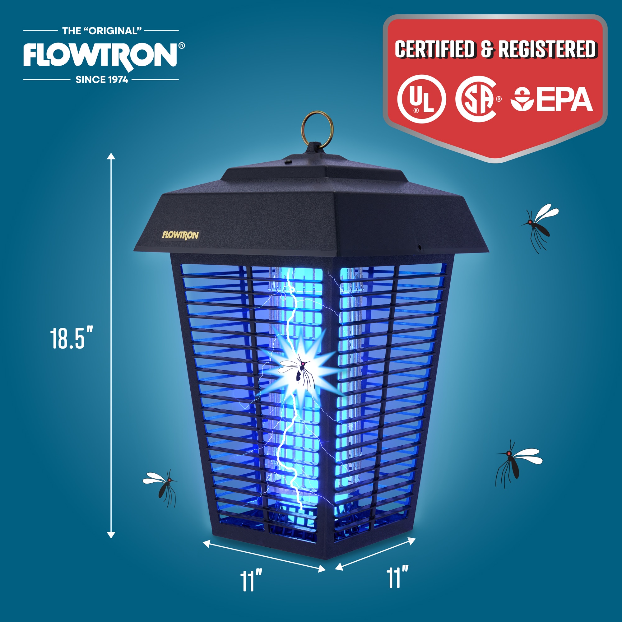 Flowtron Bug Zapper - Mosquito Zapper with 1-1/2 Acre of Coverage - 80W ...