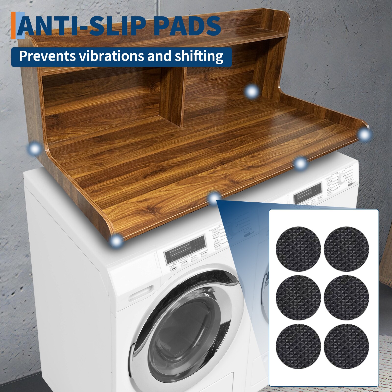 IdealHouse 2 Tier Waterproof Washer Dryer Countertop Shelf Organizer 54 ...