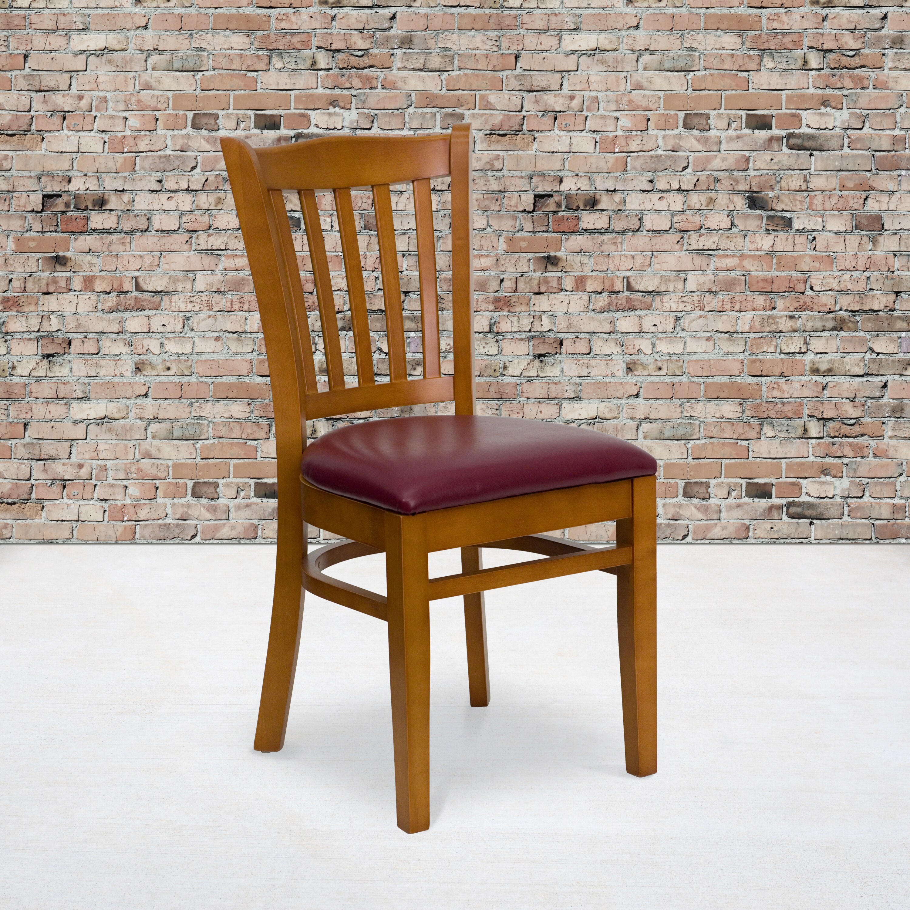 Flash Furniture 4 Pk. HERCULES Series Vertical Slat Back Cherry Wood ...