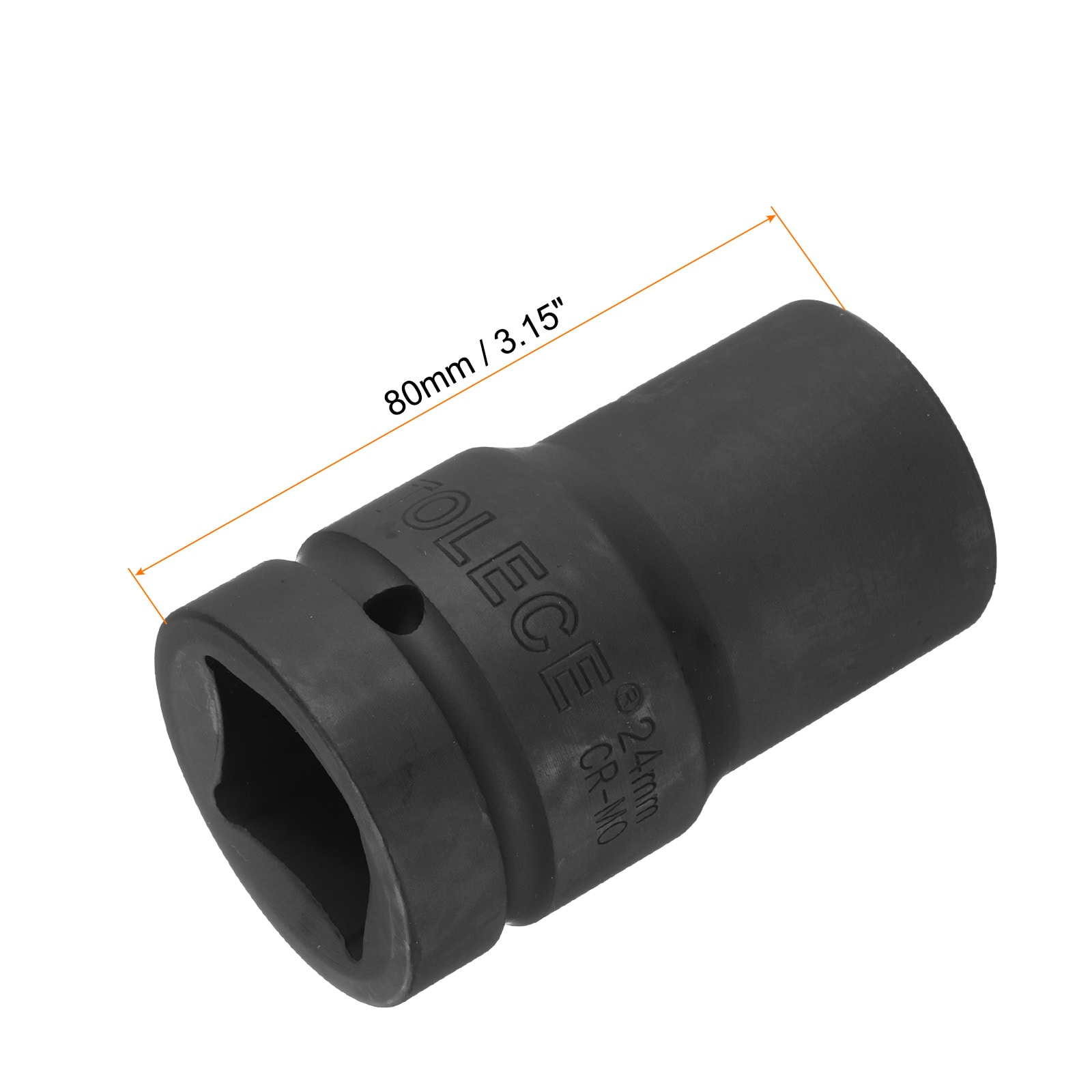 Unique Bargains 1inch Drive 24mm 12-Point Impact Socket CR-MO Steel ...