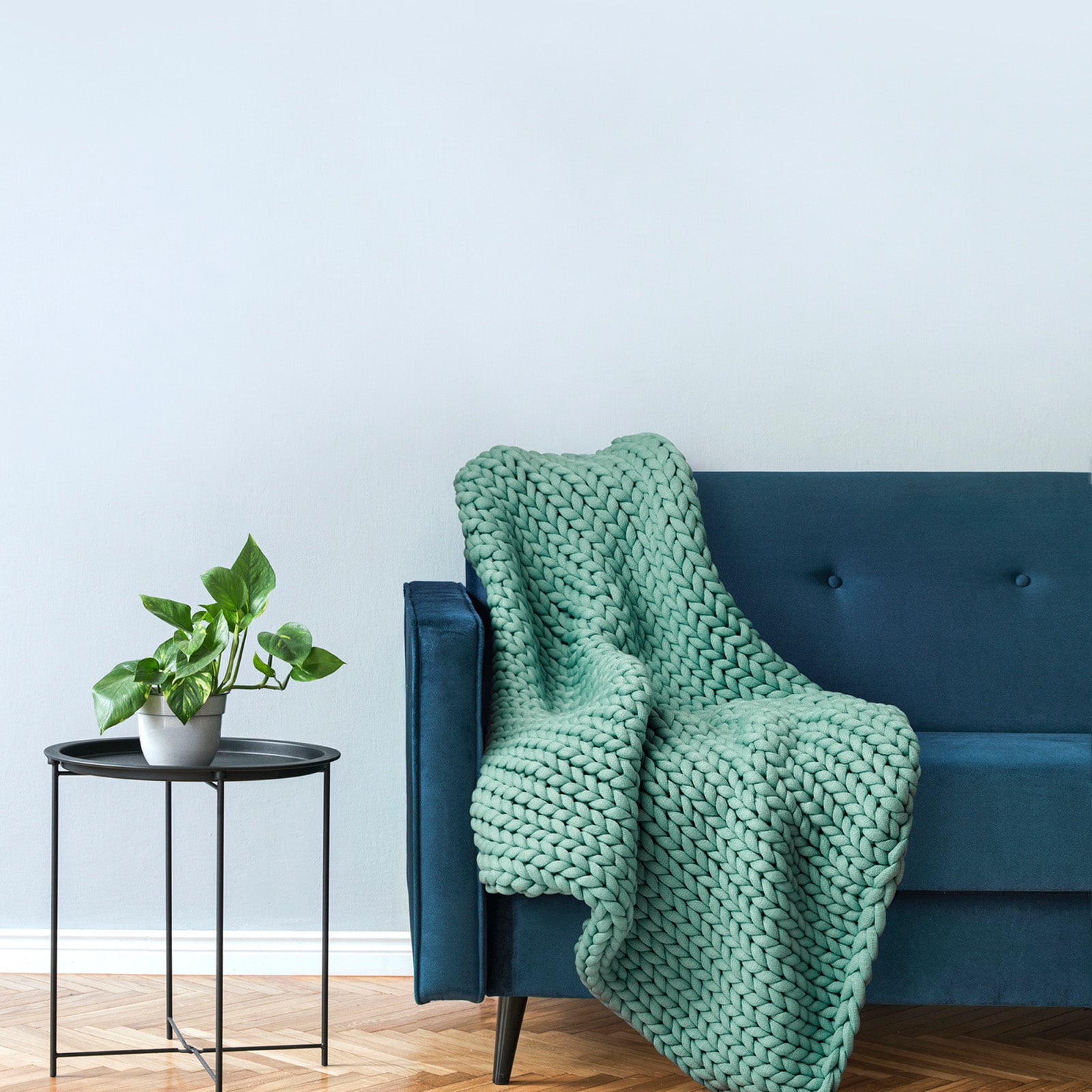Donna Sharp Chunky Knit (Aqua) 40-in x 50-in Acrylic Throw in the ...