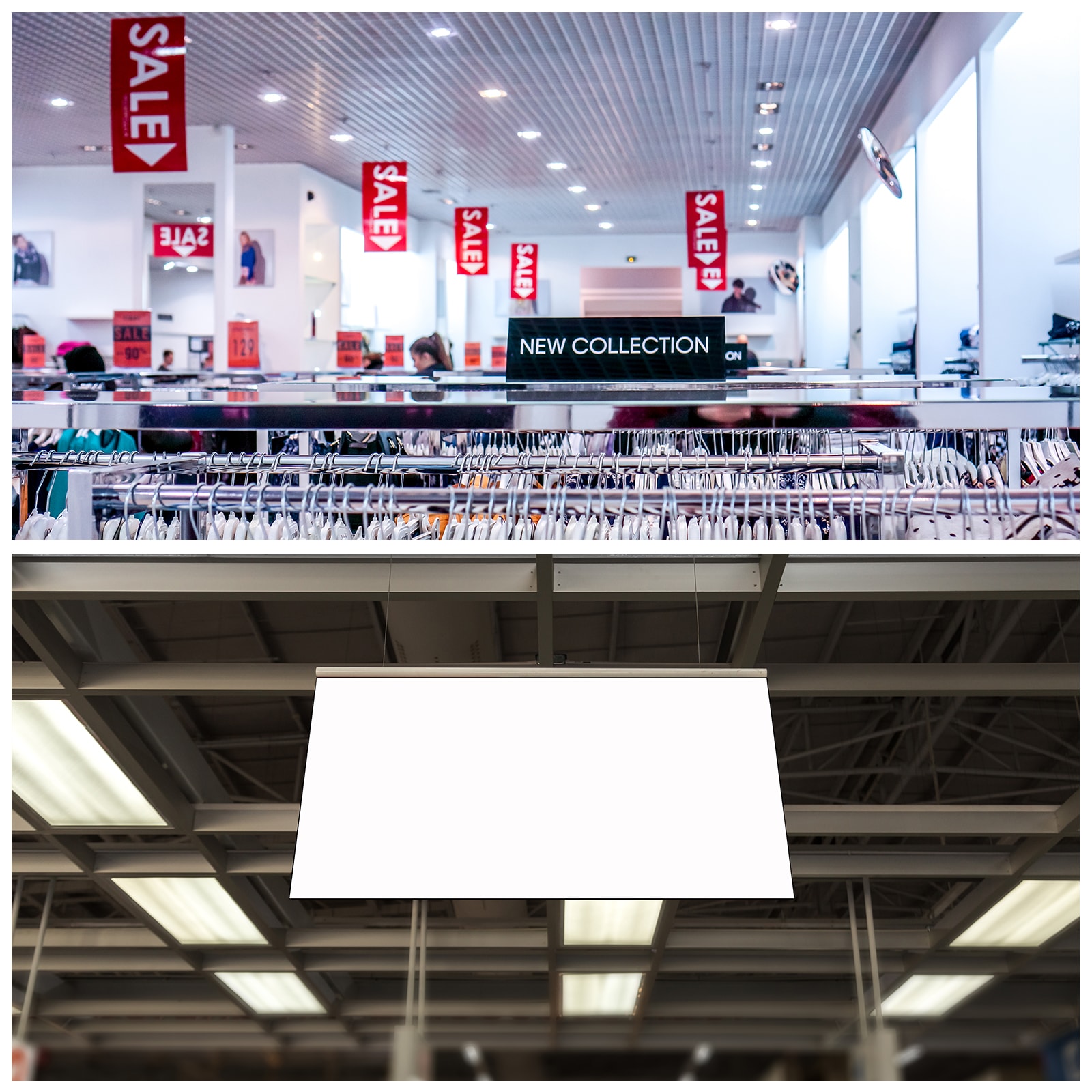 Unique Bargains PVC Poster Hanger Rail Poster Strip Bar 120cm/47inch ...