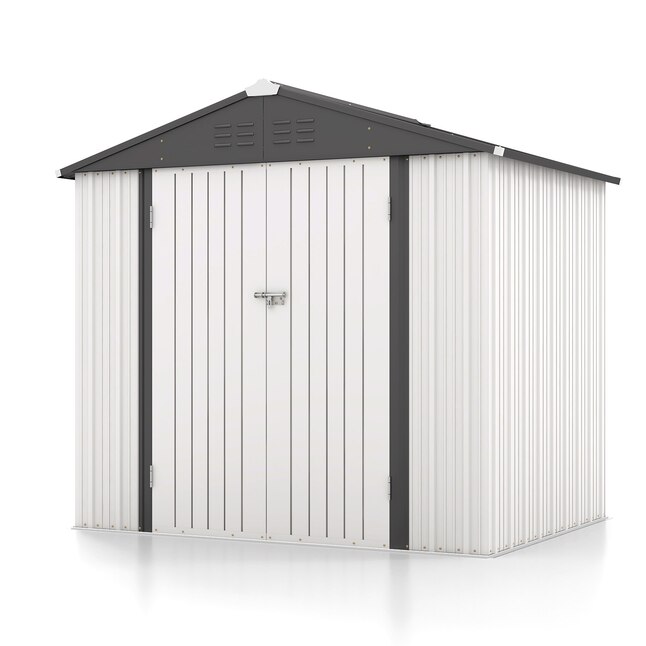 Patiowell 8-ft x 6-ft Galvanized Steel Storage Shed in the Metal ... Patiowell 8-ft x 6-ft Galvanized Steel Storage Shed in the Metal ...