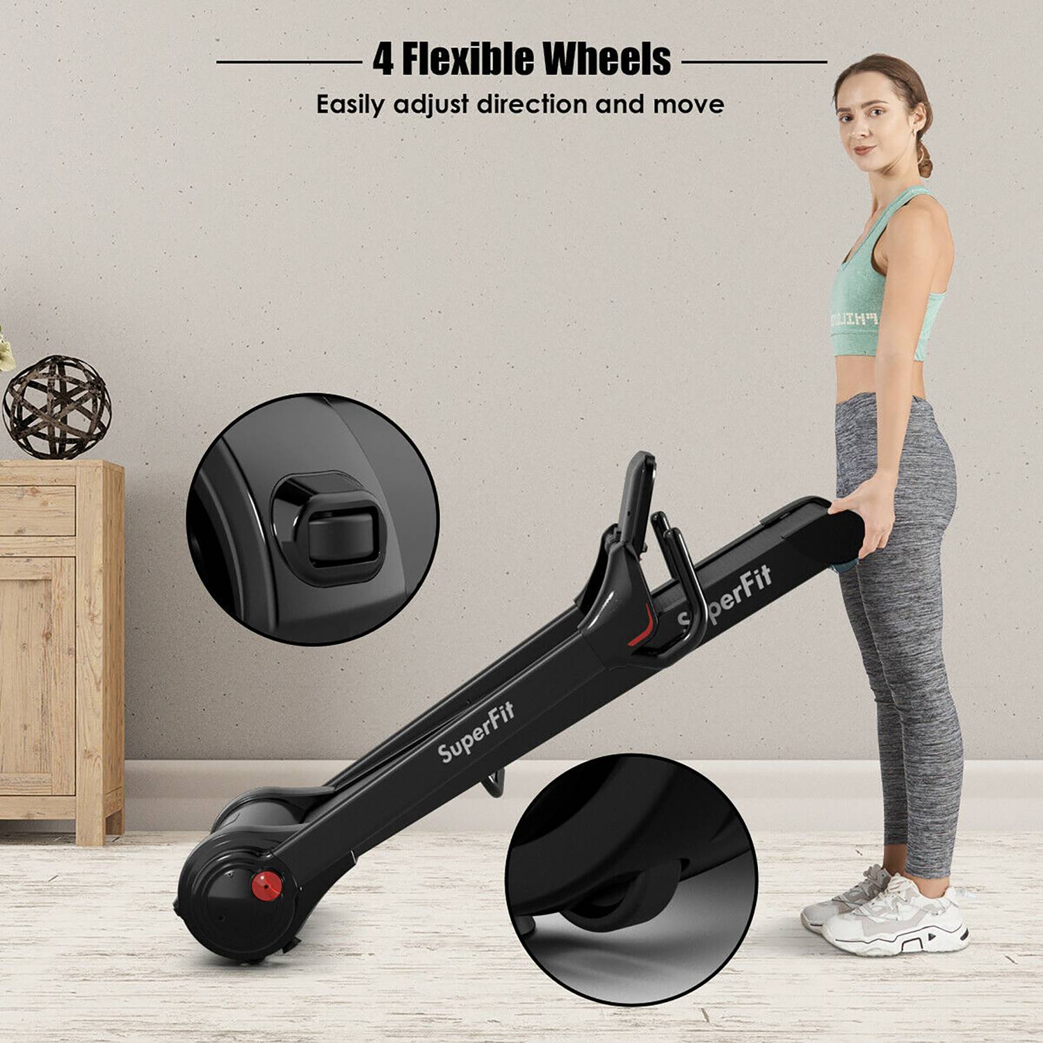 Costway SuperFit 2.25HP Folding Electric Motorized Treadmill With ...