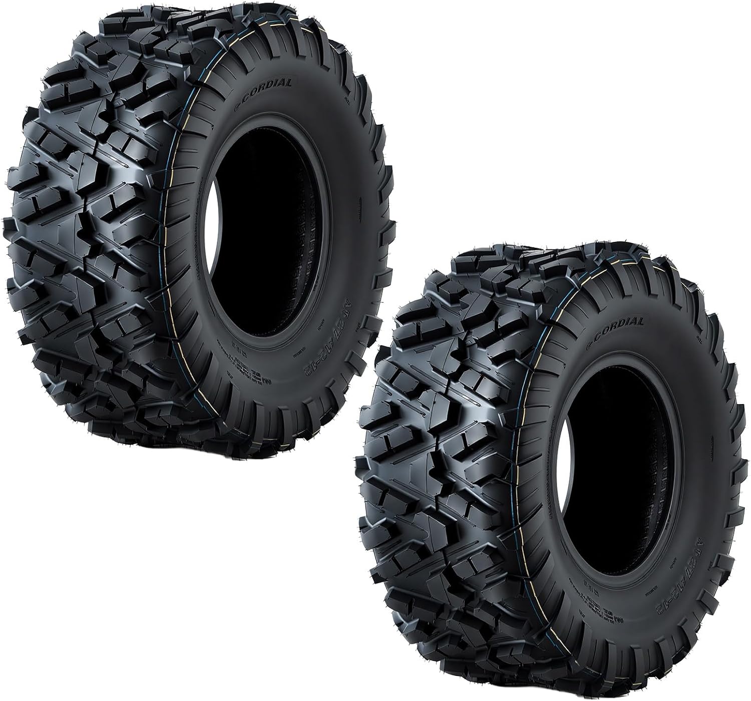 GAOMON 27x12-12 ATV/UTV Tires 6PR Tubeless All-Terrain Pack of 2 ...