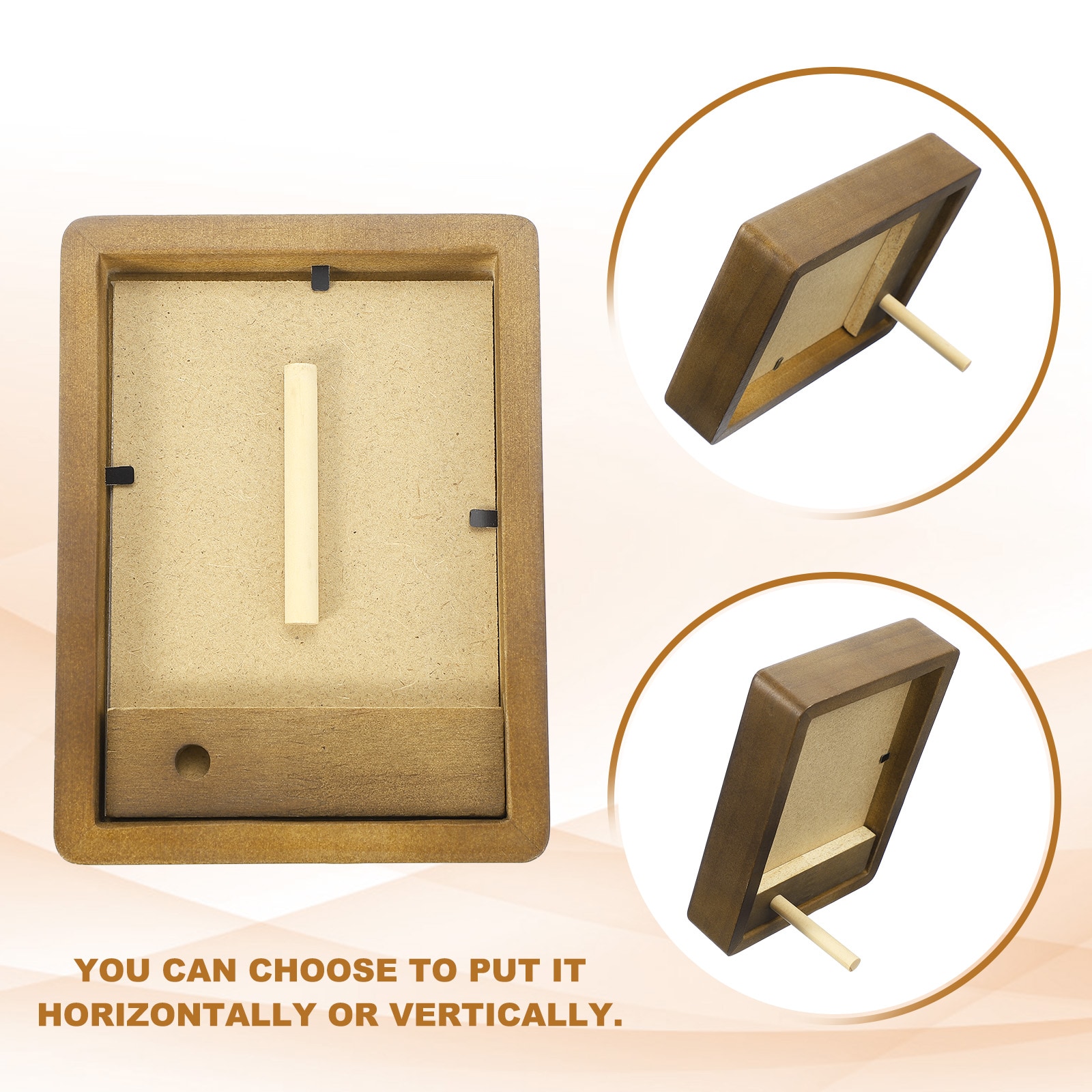 Unique Bargains 4 x 5inch Natural Wood Photo Frames 3pcs Mini Wooden ...