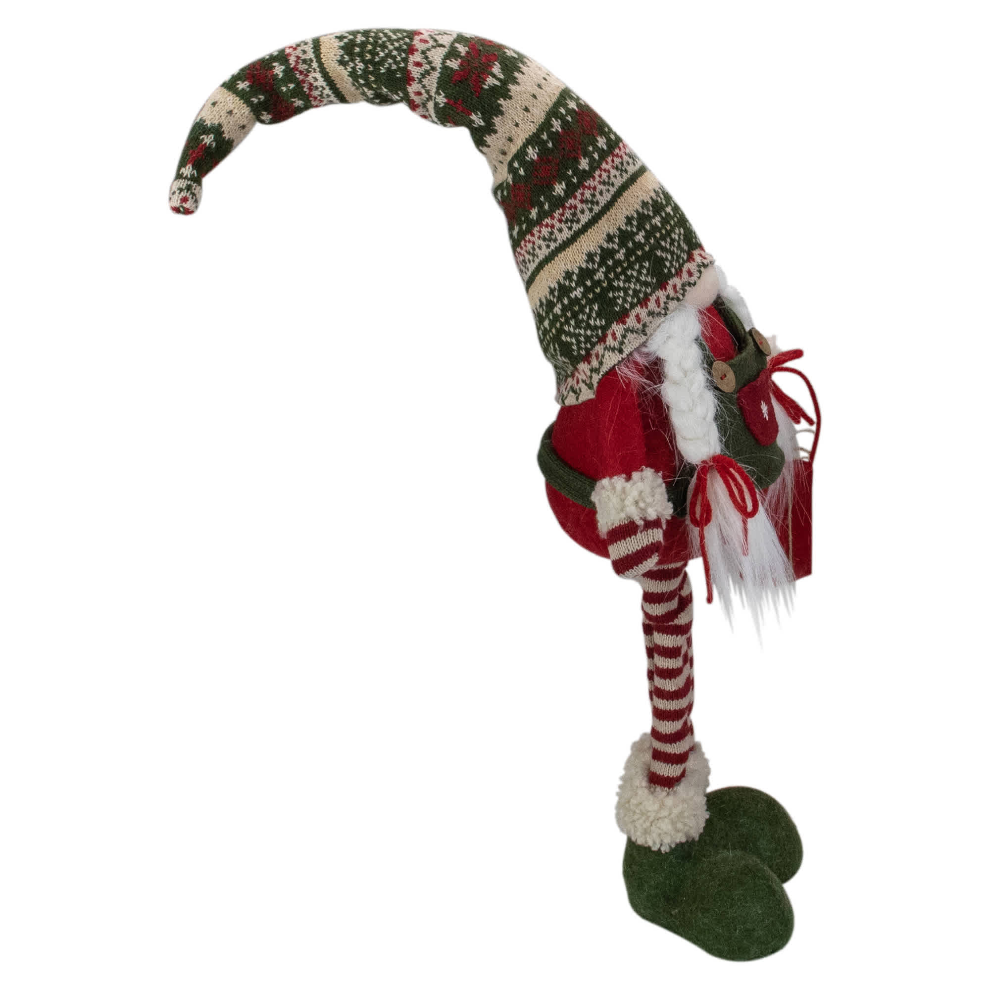 Northlight Fair Isle Standing Gnome Girl Christmas Figure - 28 inch ...