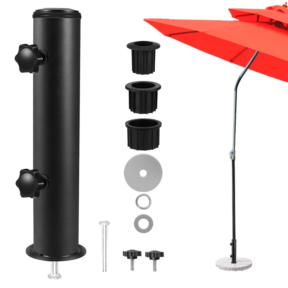 Aoibox Heavy Duty Umbrella Stand Tube Bracket Steel Mount Holds Poles ...