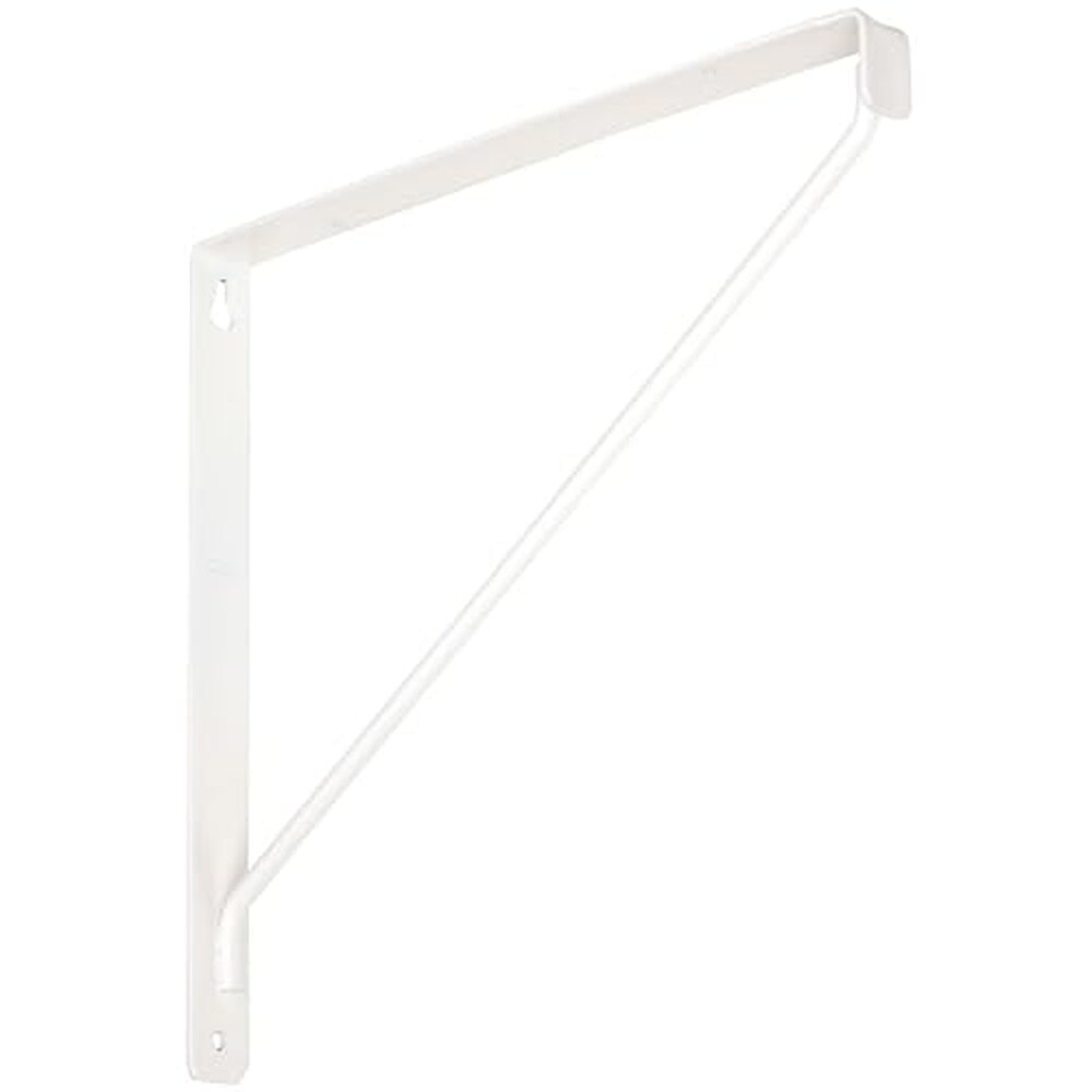 National Hardware N234-401 White Plastic Wall-Mount Shelf Bracket in ...