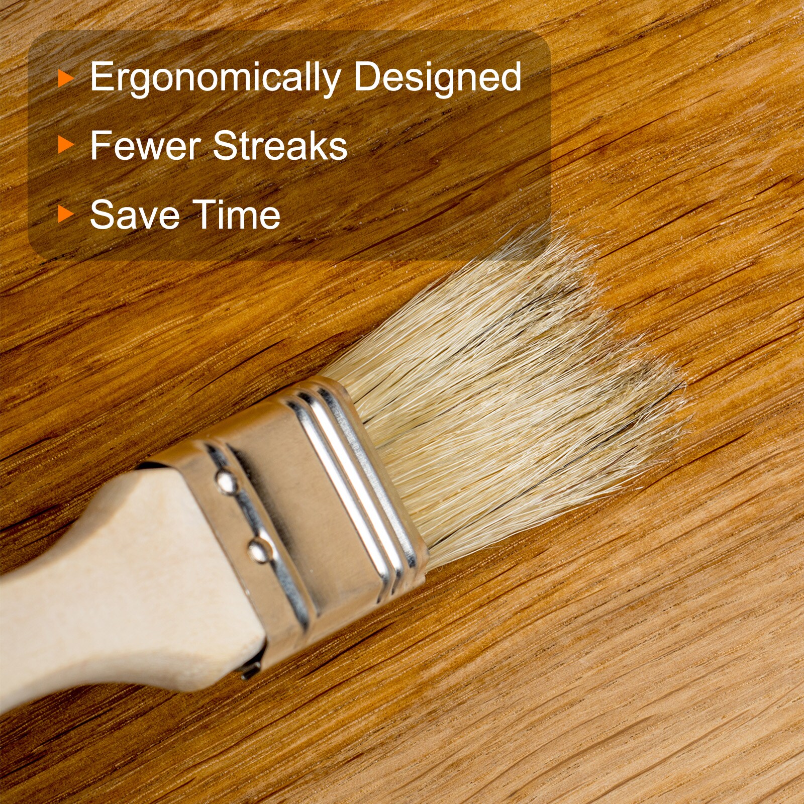 Harfington 24pcs Paint Brush 2 Inch Width Natural Bristle Chip Painting ...