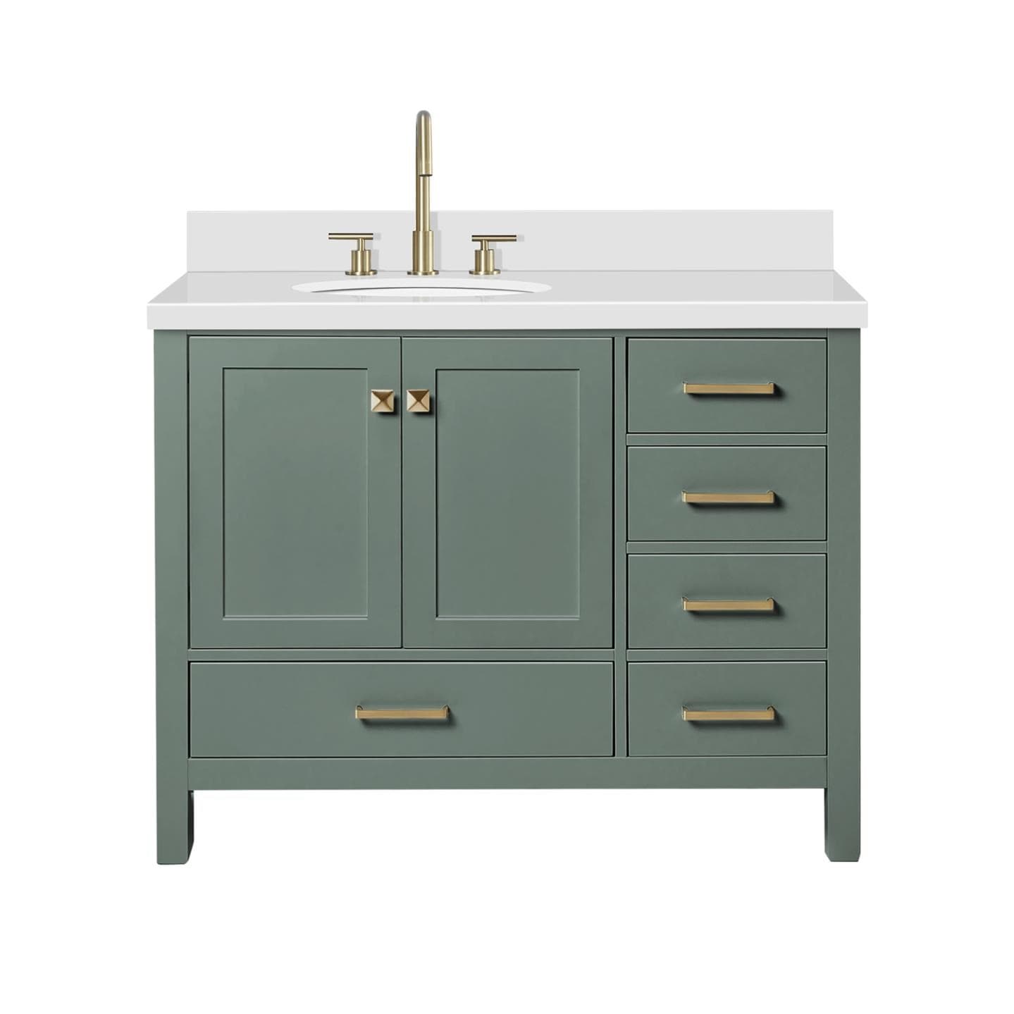 ARIEL Cambridge 42-in Vintage Green Undermount Single Sink Bathroom ...