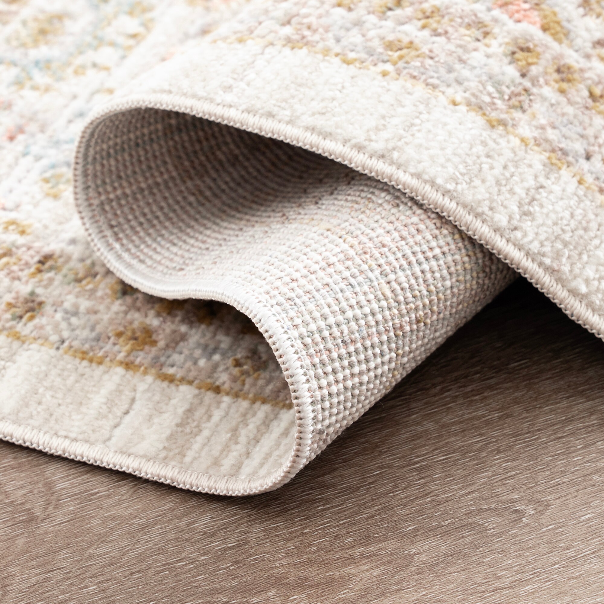 Tayse Crestwood 5 x 7 (ft) Flatweave Cream Rectangular Indoor Floral ...