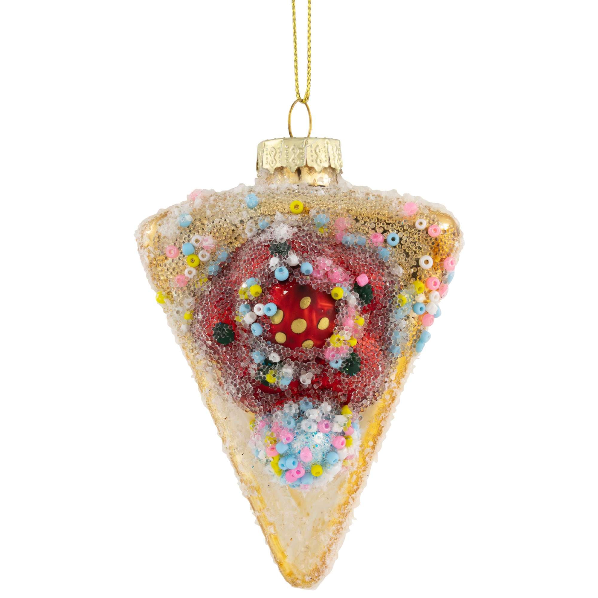 Northlight 3 inch Double Layer Slice of Cake Glass Christmas Ornament ...