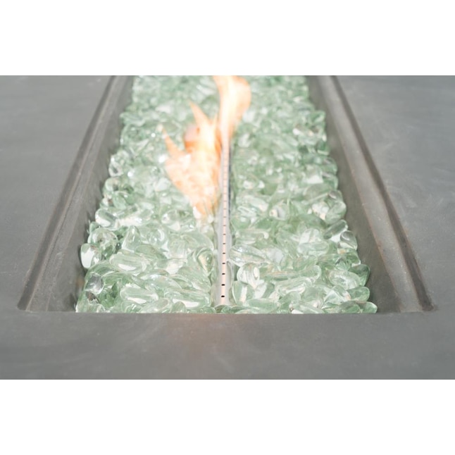 Sego Lily Sage 42 In W Faux Stone Glass Fiber Reinforced Concrete Rectangle Tabletop Propane Gas