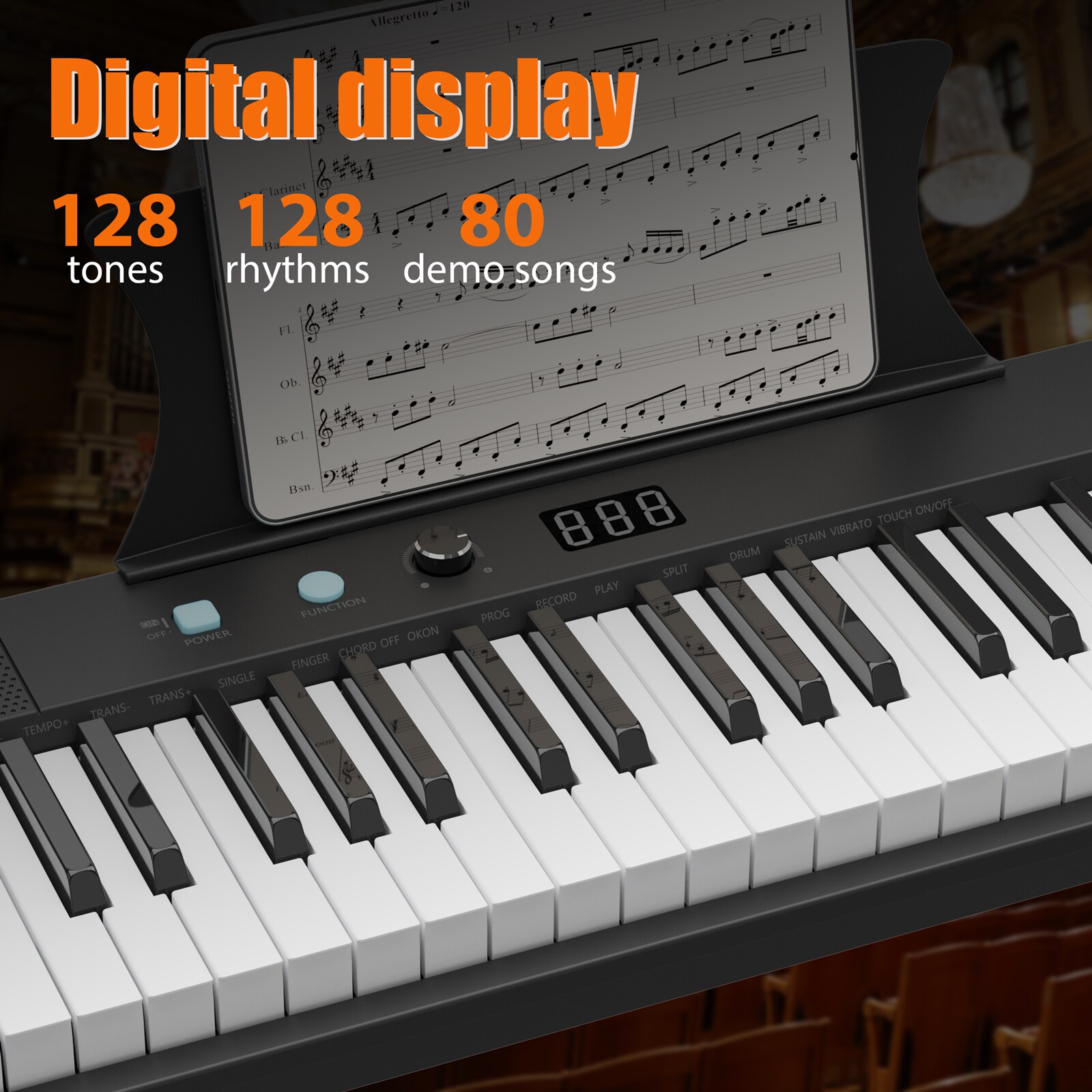 Garvee 61 Key Keyboard Piano Kids Beginners Professional Portable ...