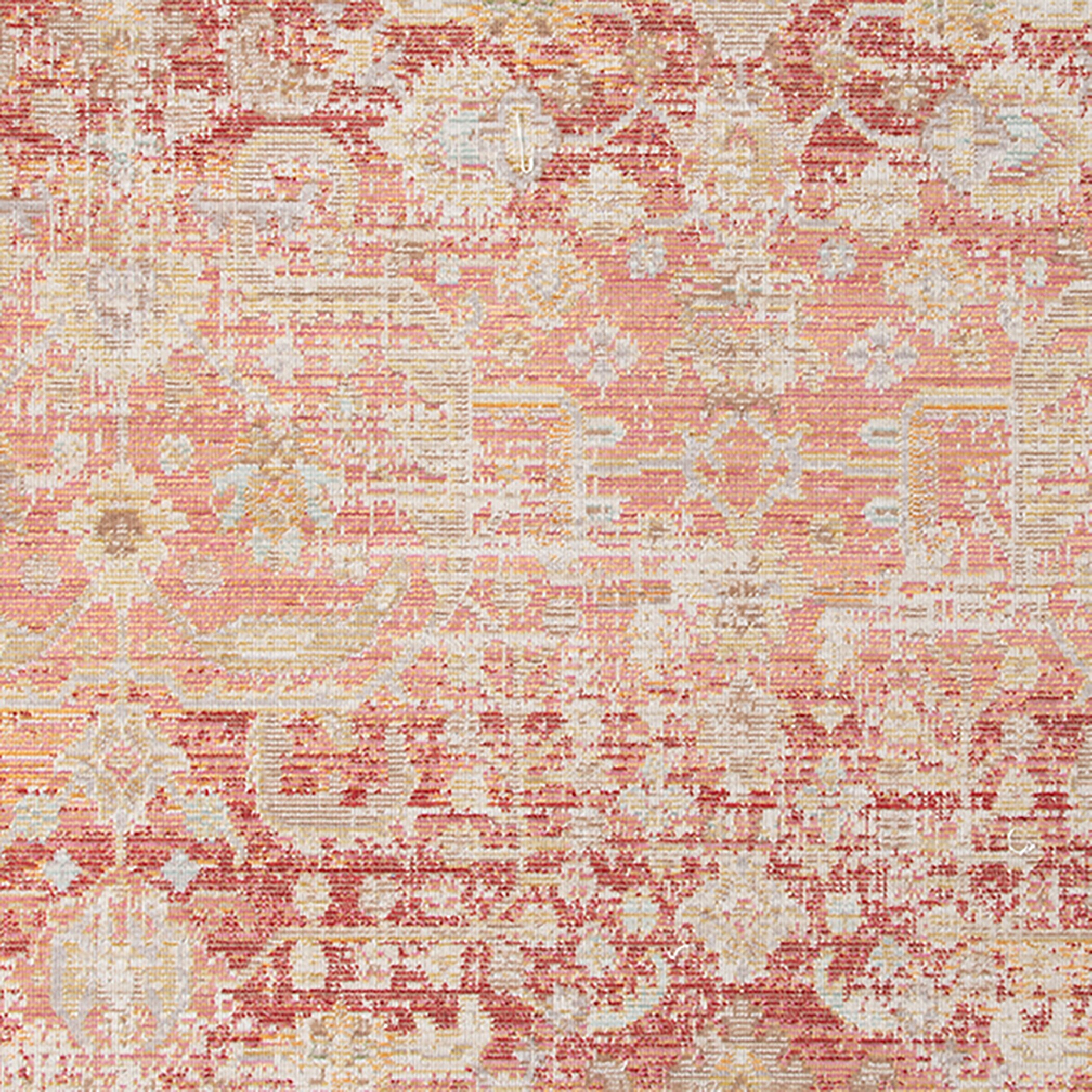 Amer Rugs 3 x 8 (ft) Salmon Pink/Ivory Rectangular Indoor Border Pet ...