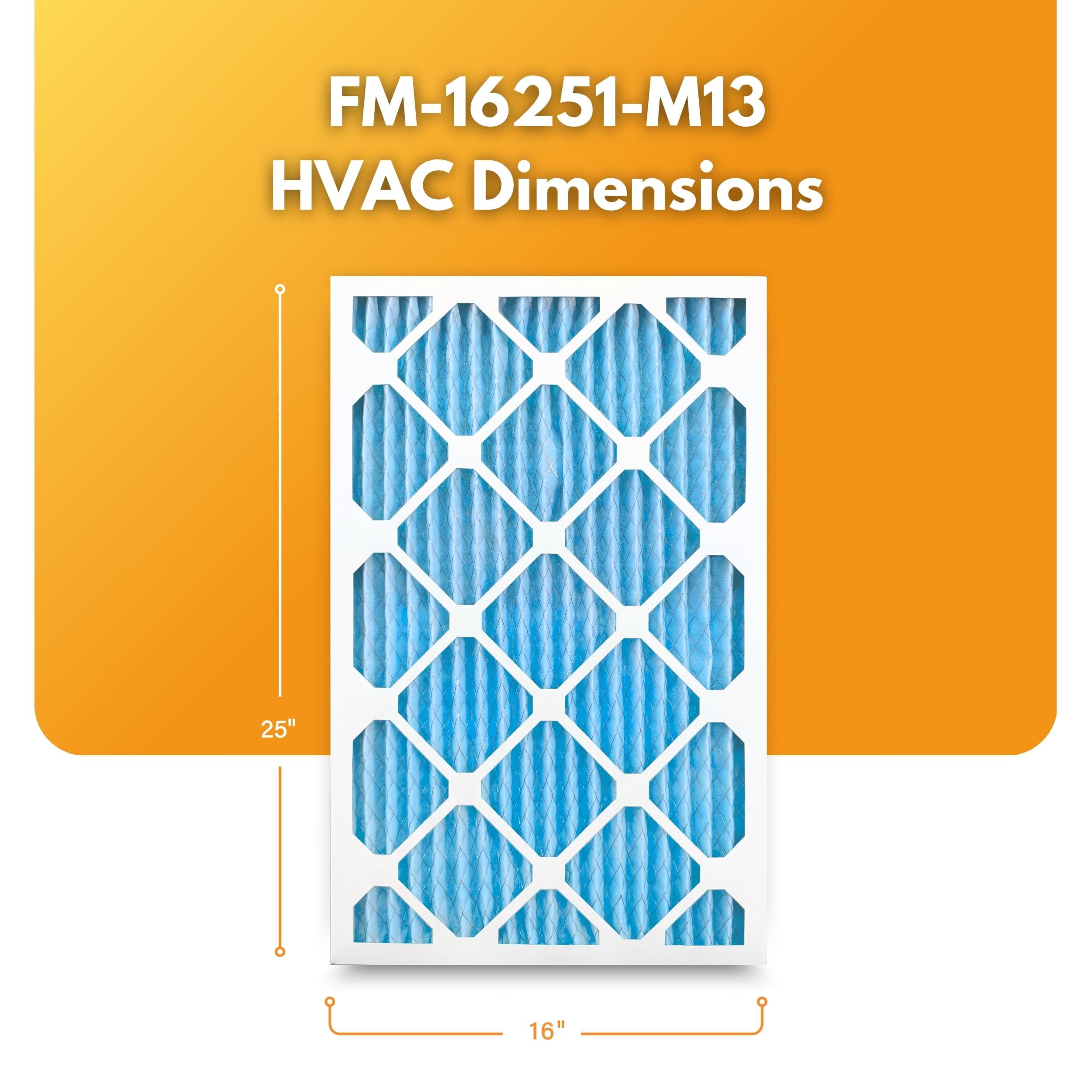 Filter-Monster 16x25x1 MERV 13 Pleated HVAC Air Conditioner Furnace ...