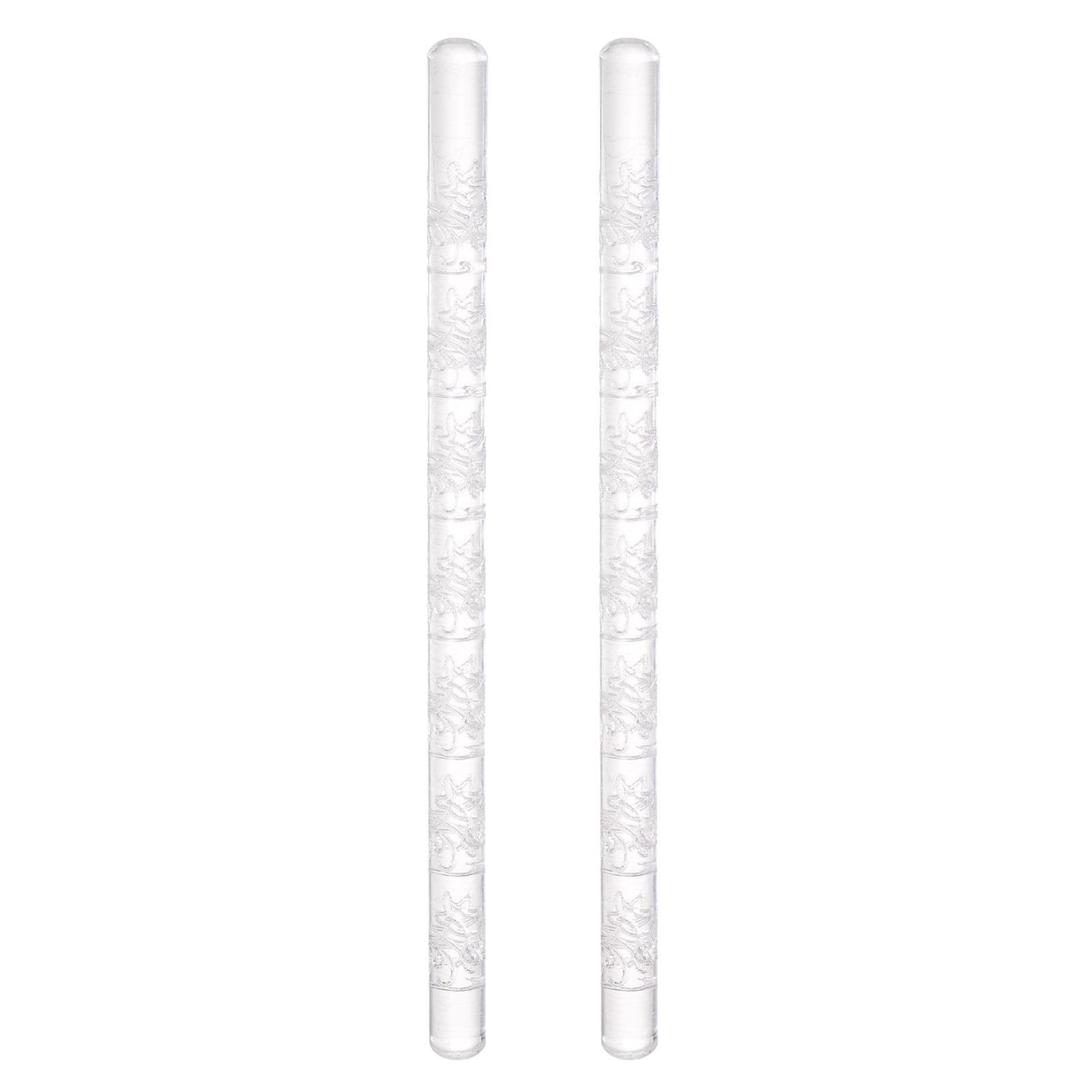 Harfington 2pcs Acrylic Embossed Rolling Pin 6.3inch Flower 3D Pattern ...