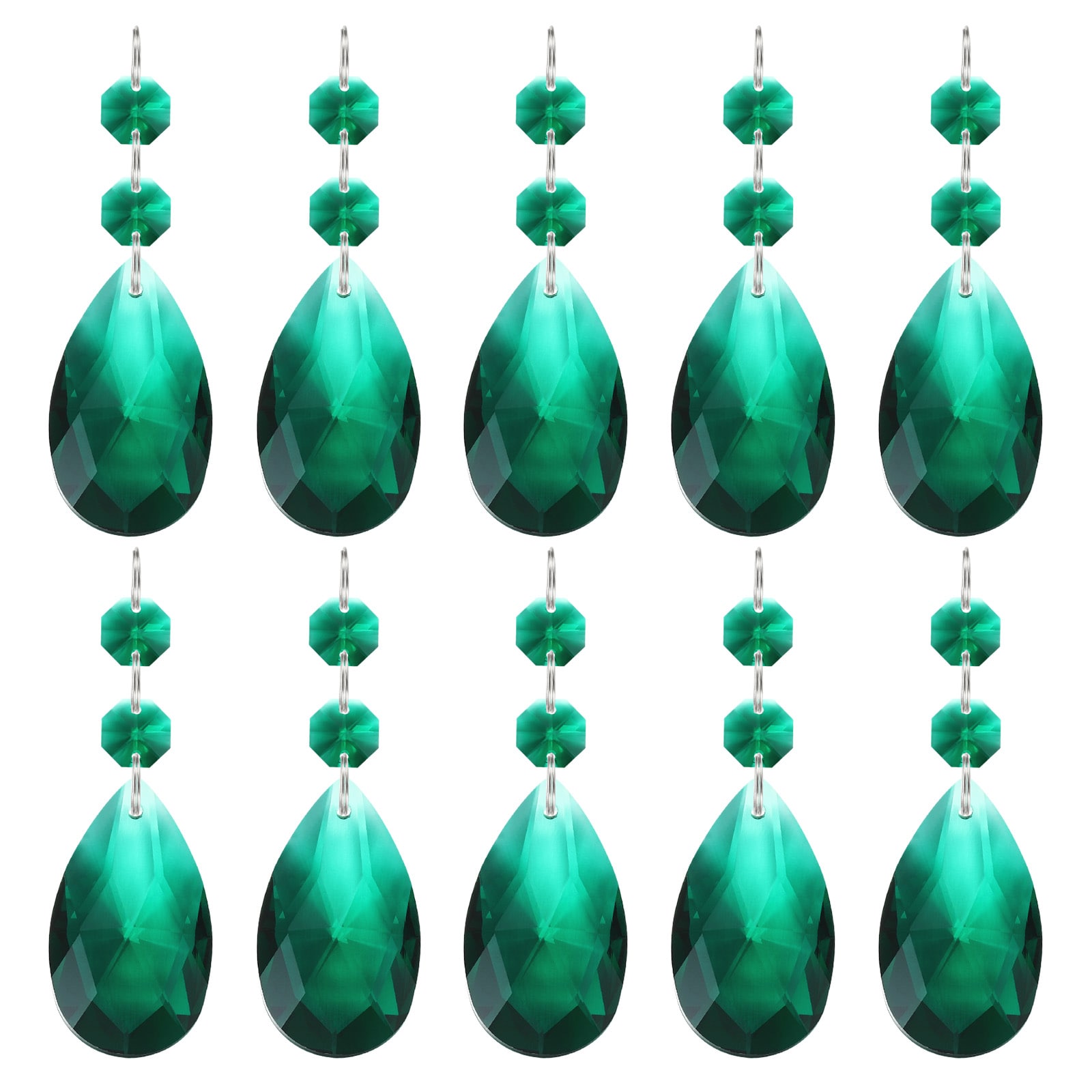 PATIKIL 10 Pack 85mm Length 38mm Chandelier Prisms Parts Ornaments ...