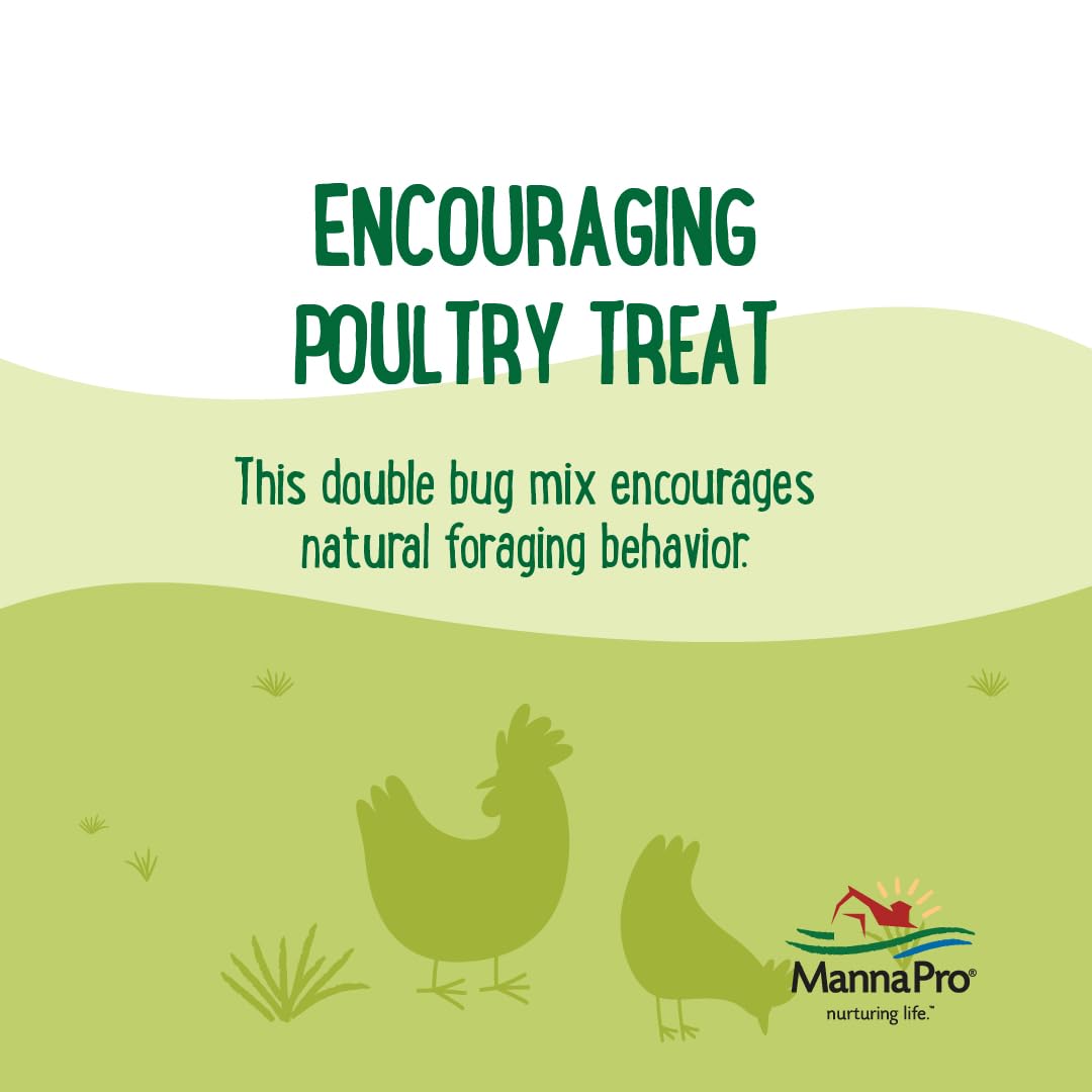 Manna Pro Farmhouse Favorites Double Bug Mix Poultry Treat Mealworms ...