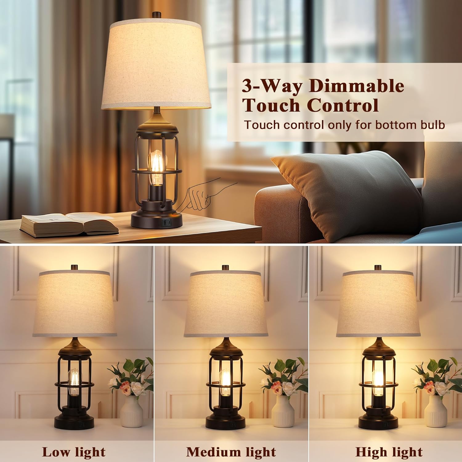Yulika lamp 2 -Light Matte Brown Plug-in Metal Chandelier in the ...