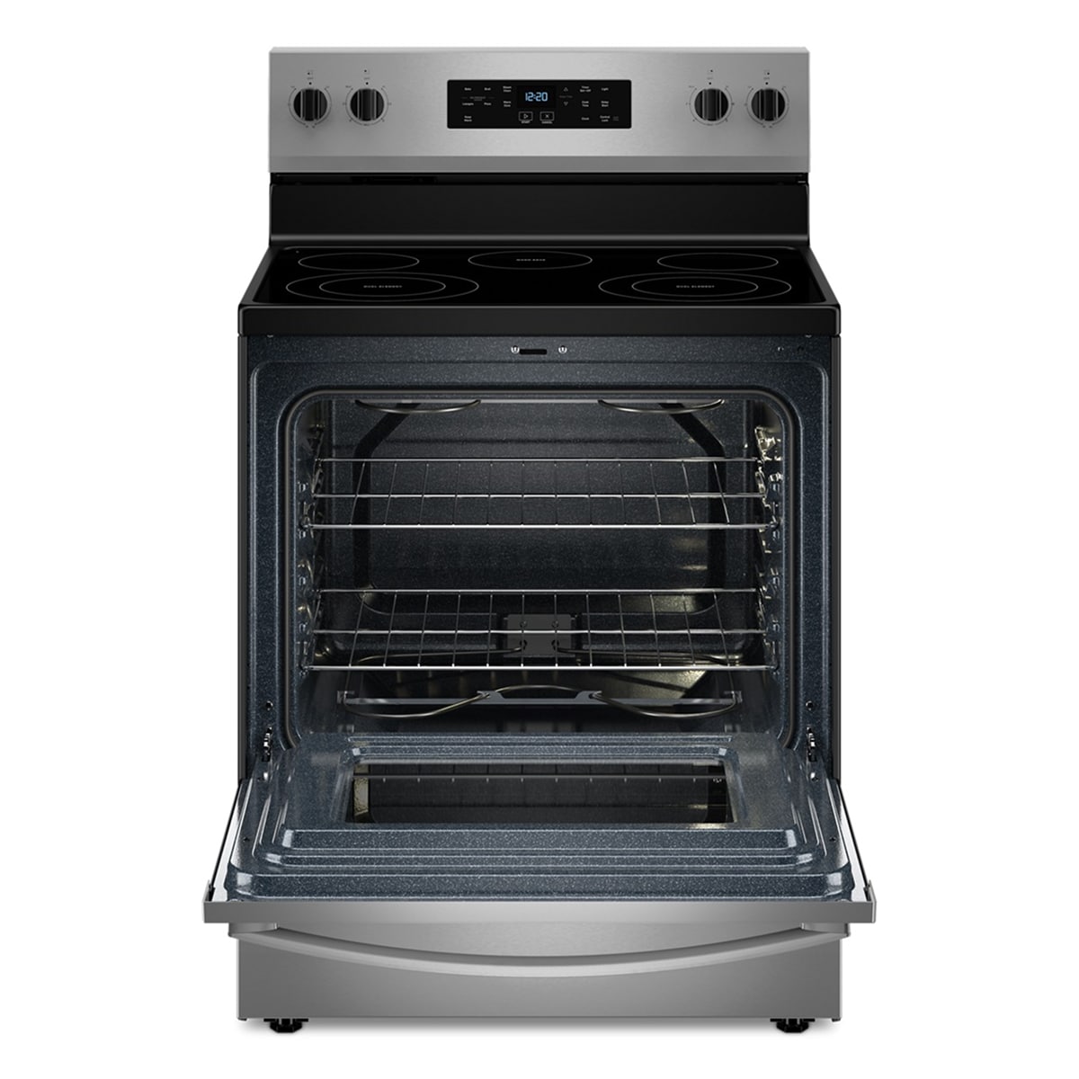 Whirlpool 30-in Glass Top 5 Burners 5.3-cu ft Steam Cleaning ...