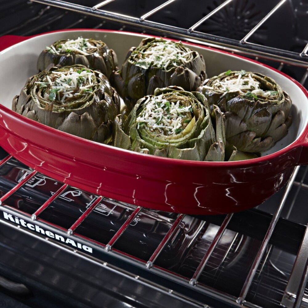 KitchenAid 30-in 5 Burners 5.8-cu ft Self-cleaning Convection Oven ...