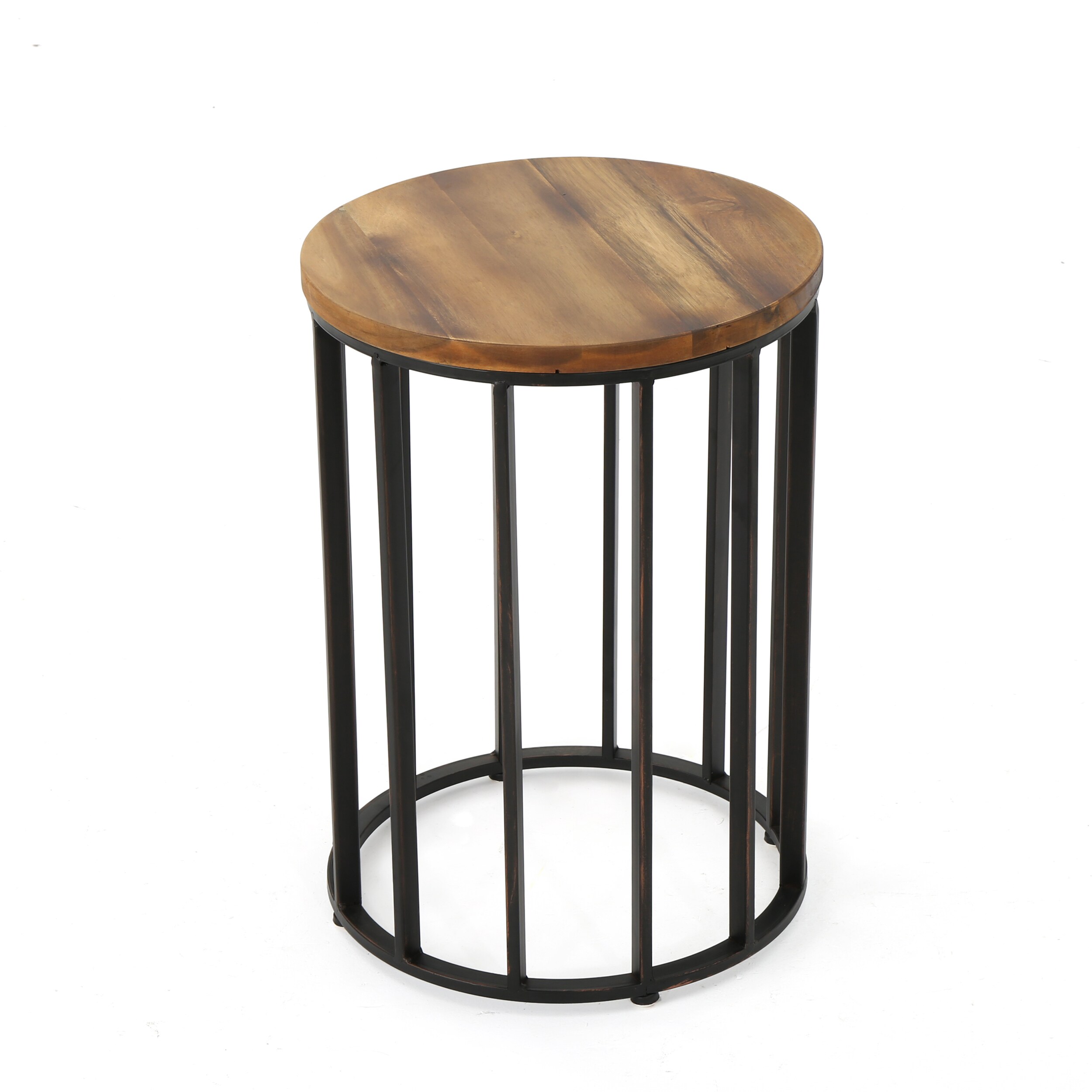 Best Selling Home Decor Bedford Round Outdoor End Table 15.25-in W x 15 ...